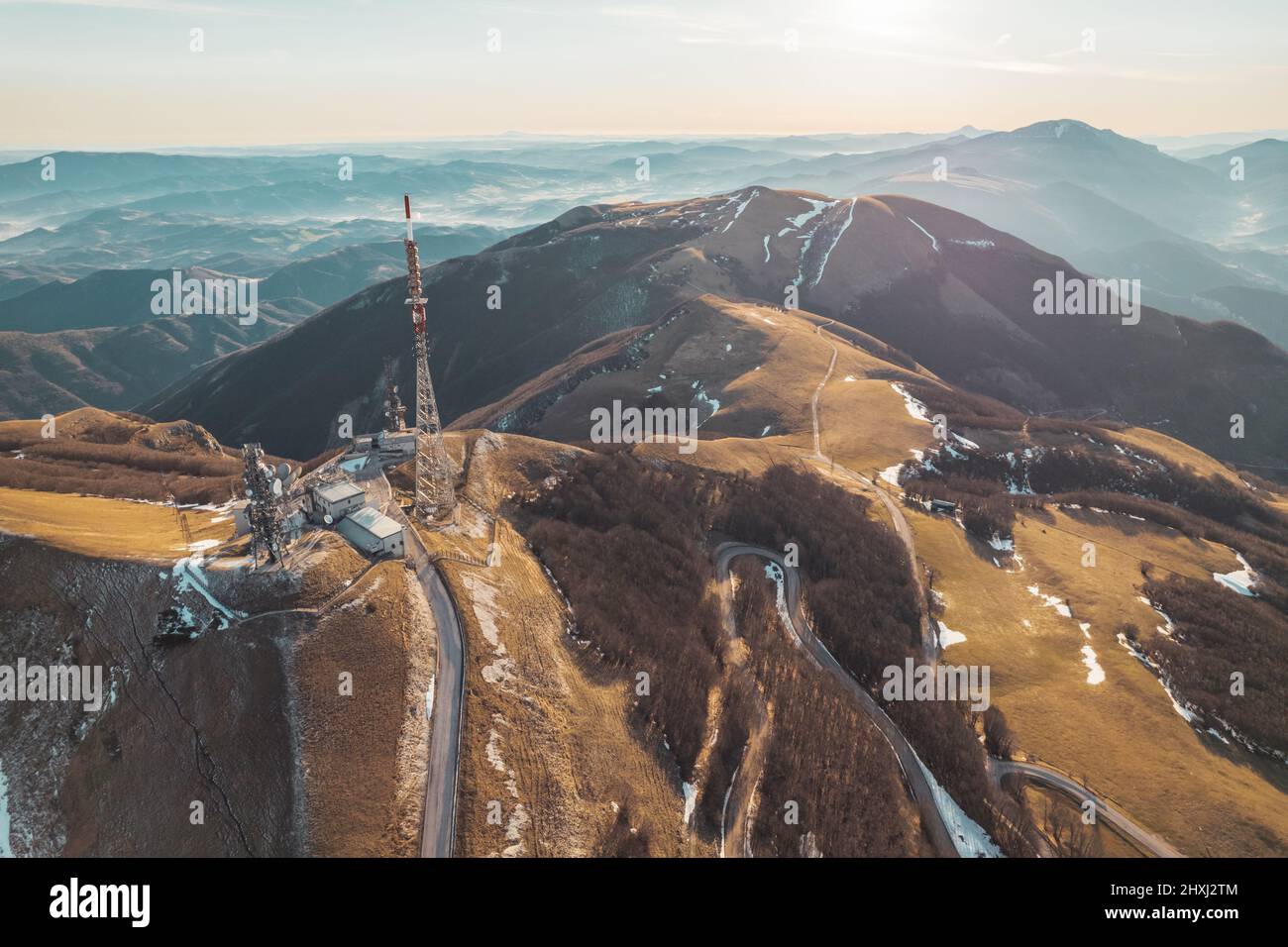 Aerial view of monte Nerone in Marche region in Italy Stock Photo - Alamy
