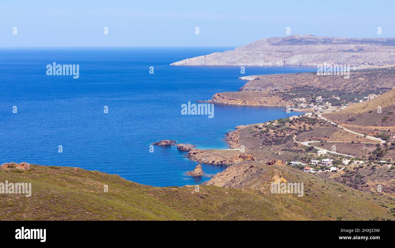 Landscape of Mani peninsula, Laconia, Peloponnese, Greece Stock Photo ...
