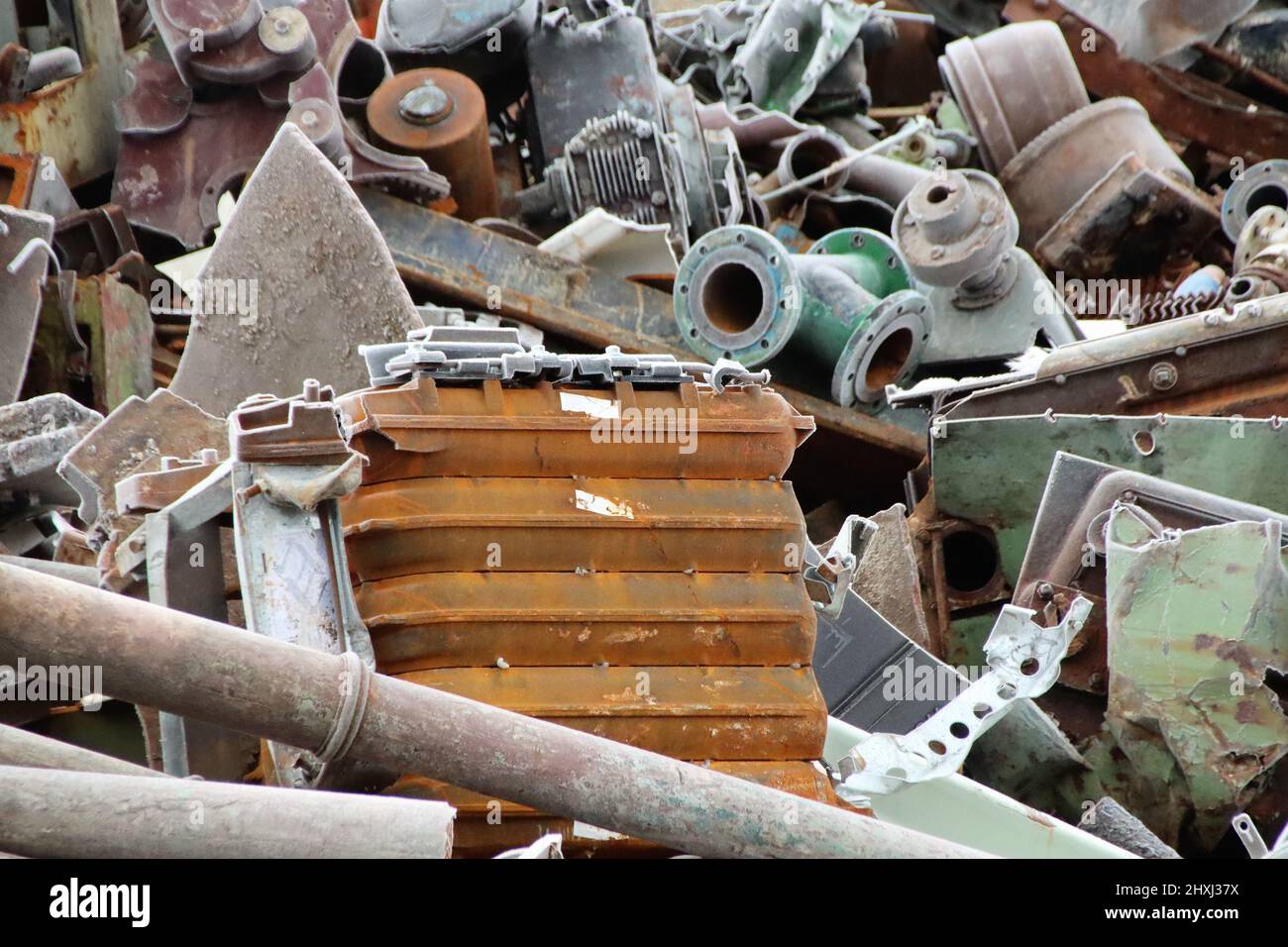 Metal scrap is collected for reuse Stock Photo - Alamy