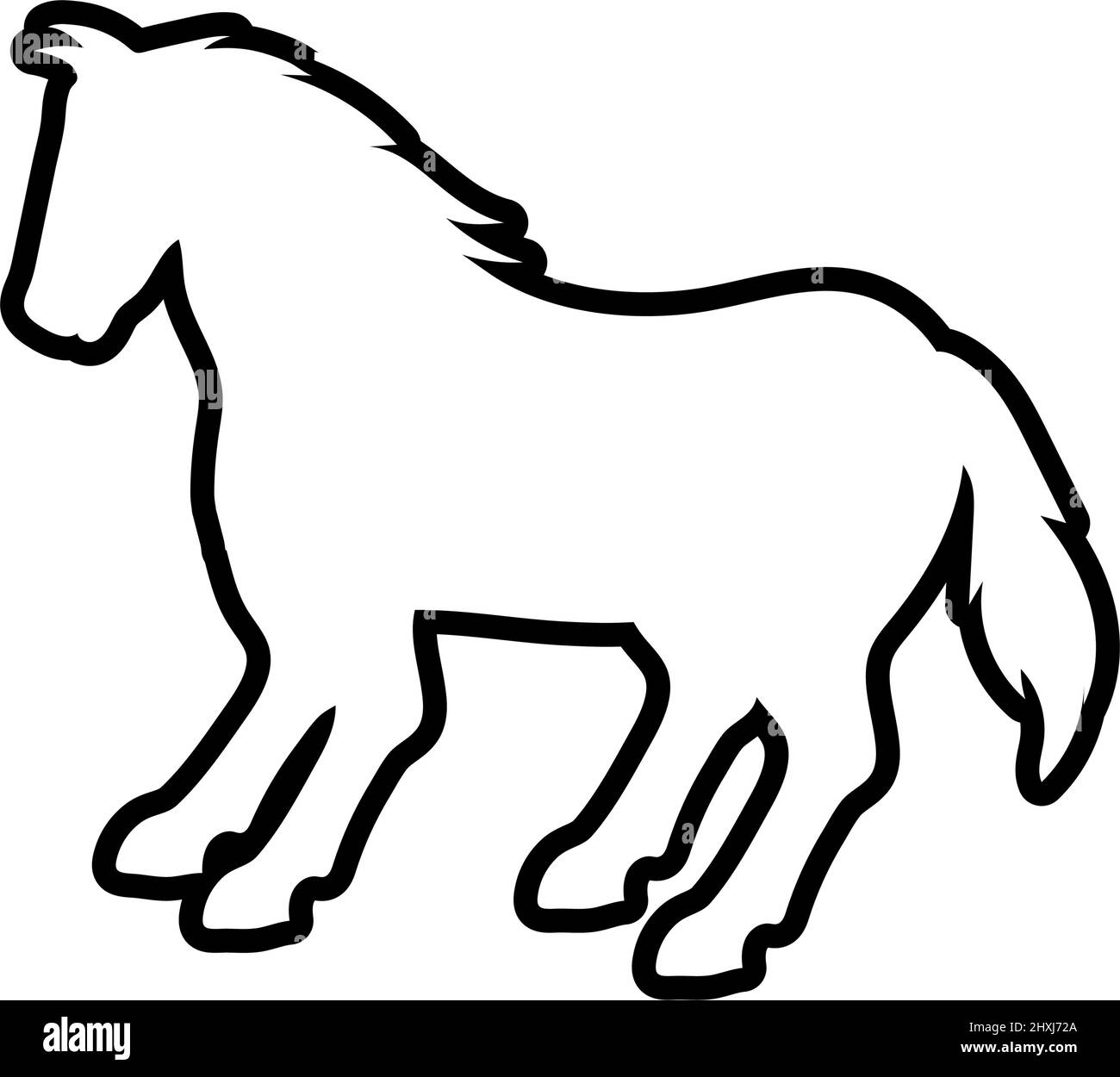 Horse logo template Black and White Stock Photos & Images - Alamy