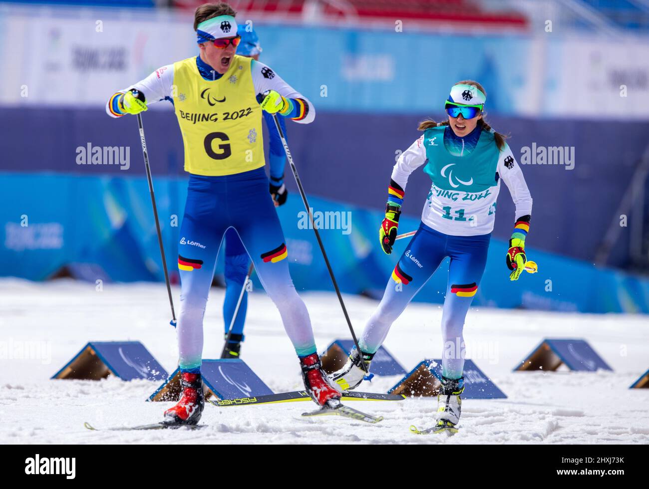Zhangjiakou, China. 13th Mar, 2022. Paralympics, Para Ski Nordic, Cross ...