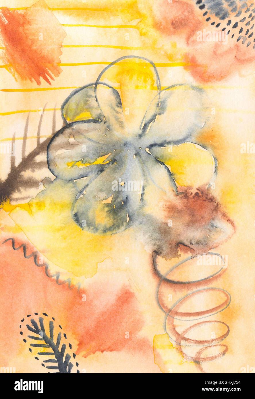 Colorful vibrant textured background. Abstract hand painted on paper ...