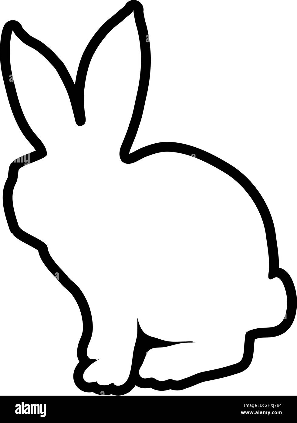 Rabbit outline hi-res stock photography and images - Alamy