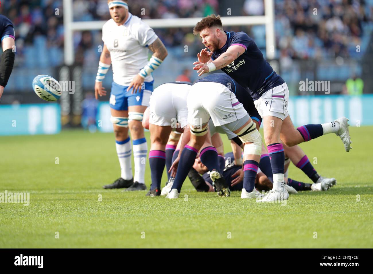 Olimpico stadium, Rome, Italy, March 12, 2022, Ali Price (Scotland ...