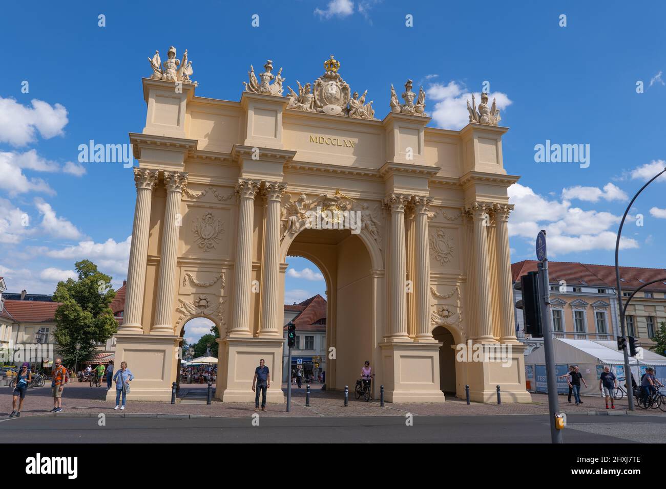 The Brandenburg Gate (Brandenburger Tor) in city of Potsdam in Germany ...