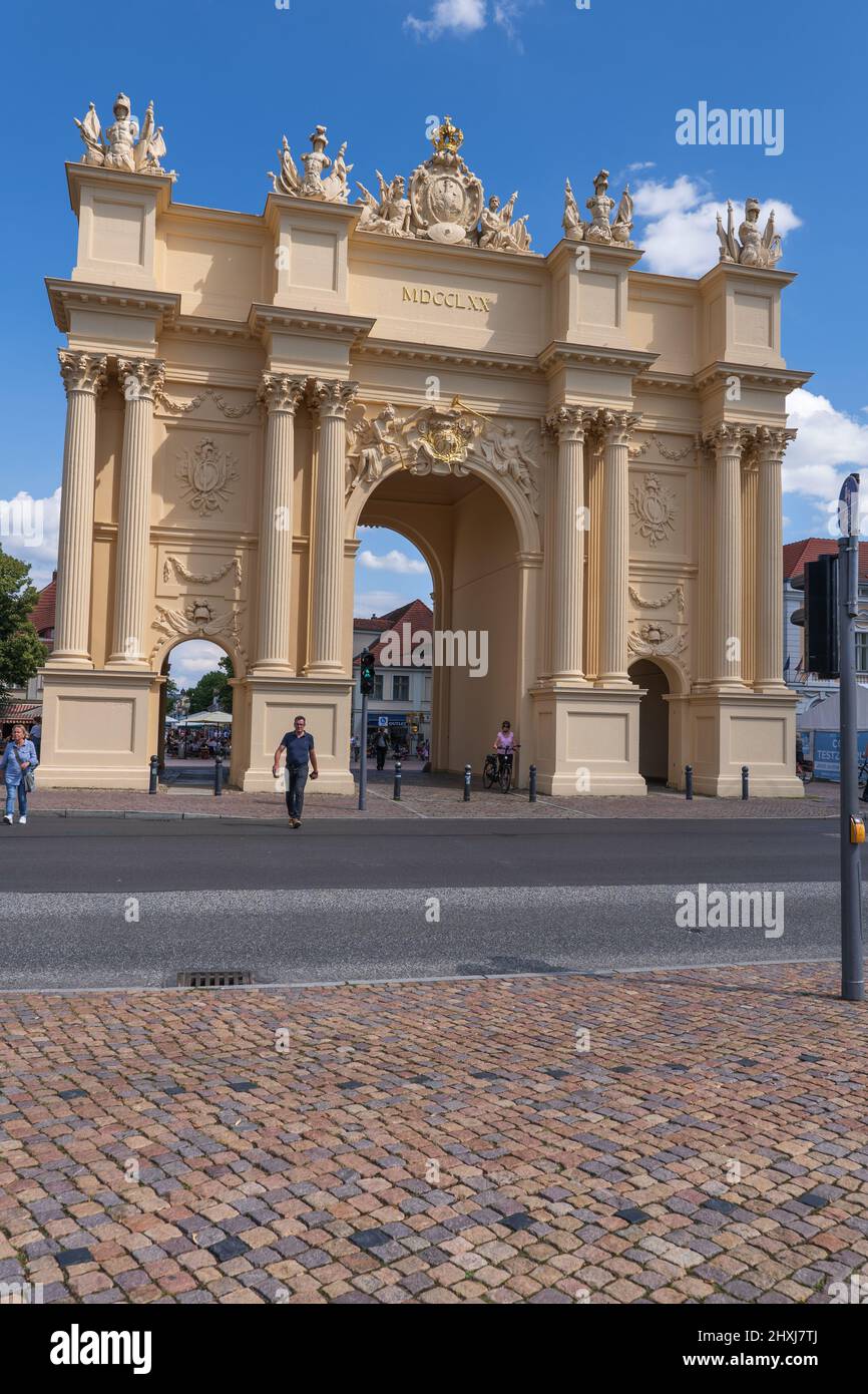 The Brandenburg Gate (Brandenburger Tor) in city of Potsdam in Germany ...