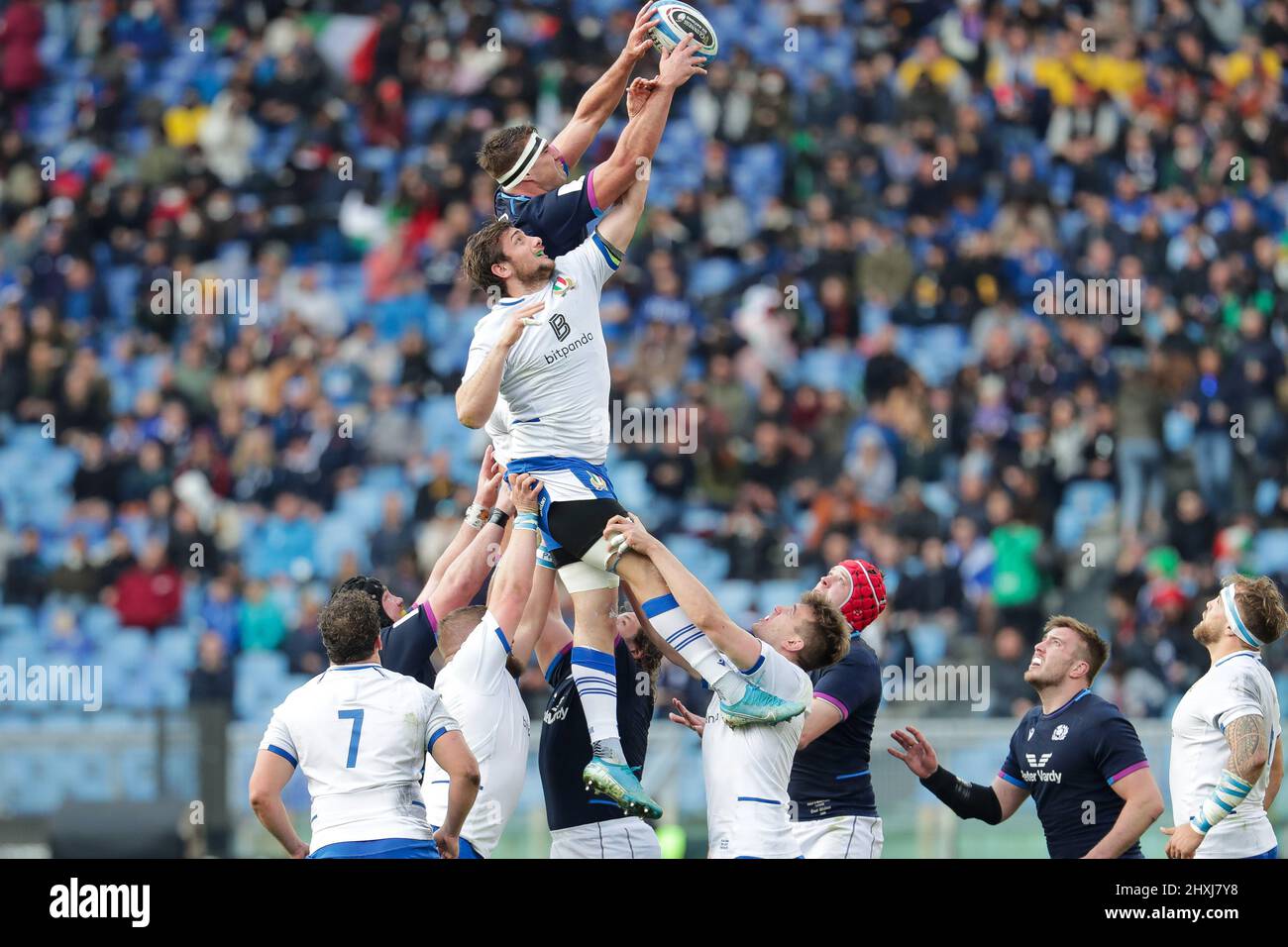 Olimpico stadium, Rome, Italy, March 12, 2022, Sam Skinner (Scotland ...