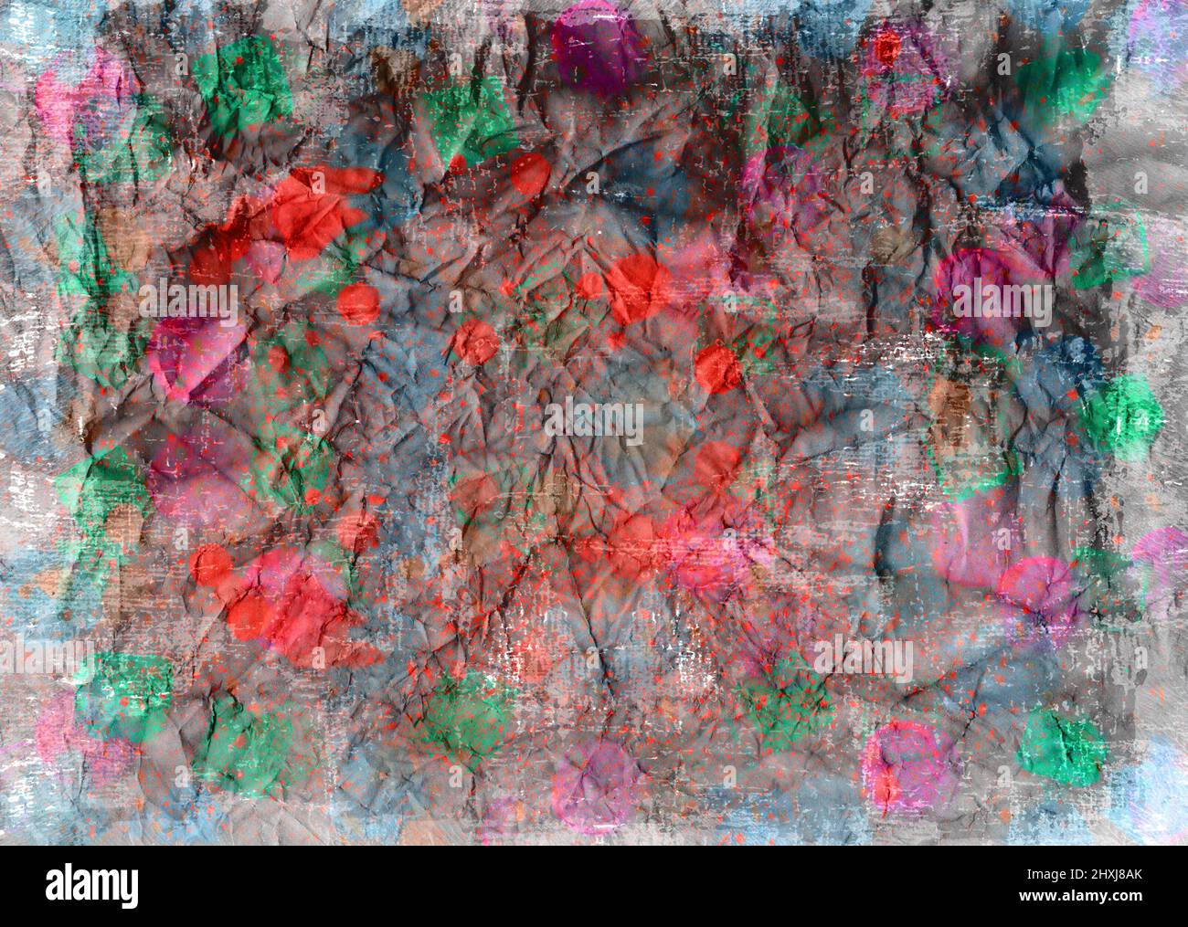 Watercolor grunge background. Handmade crumpled paper texture for ...