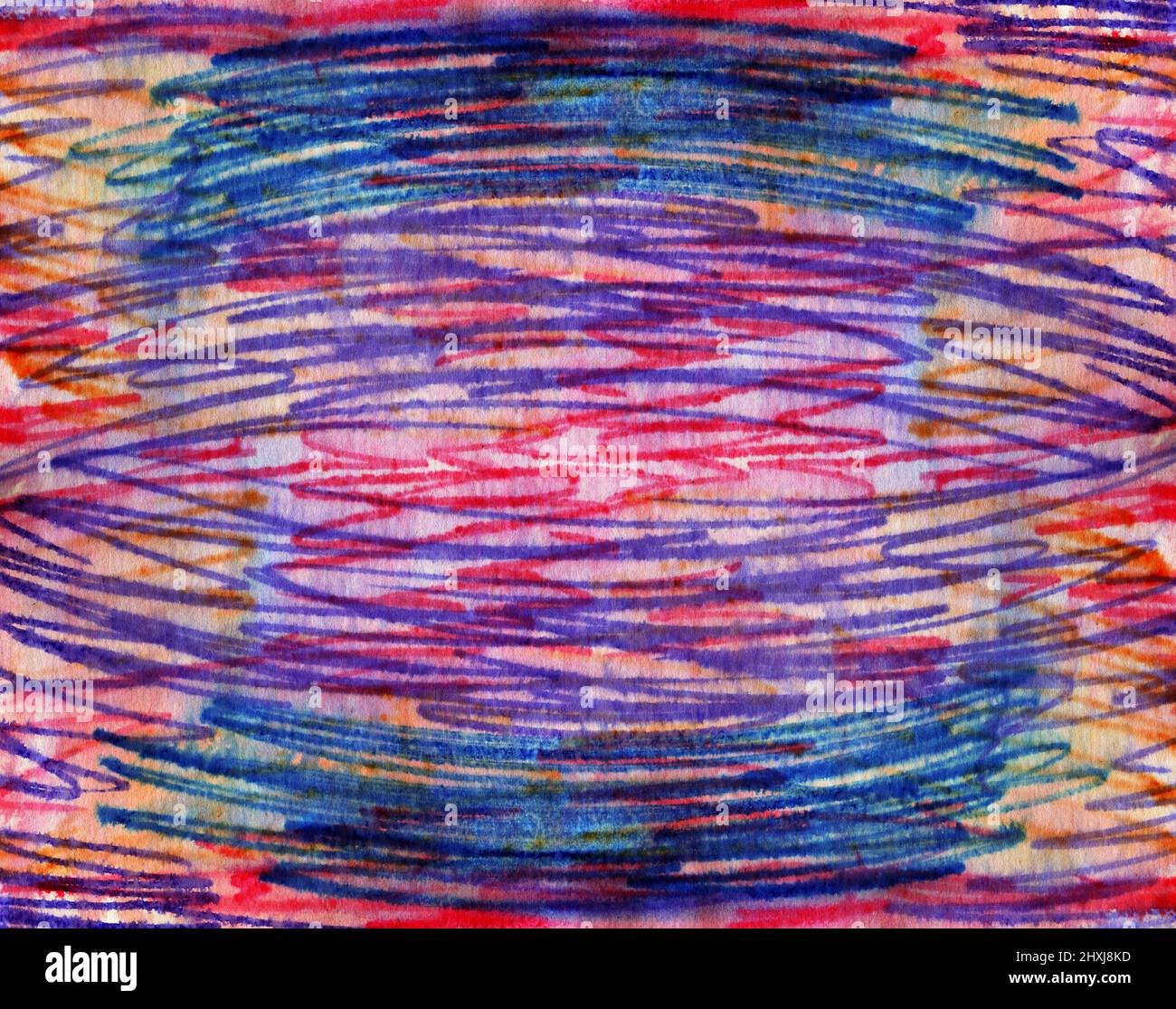 Abstract chaotic hand painted background with colorful scribbles ...