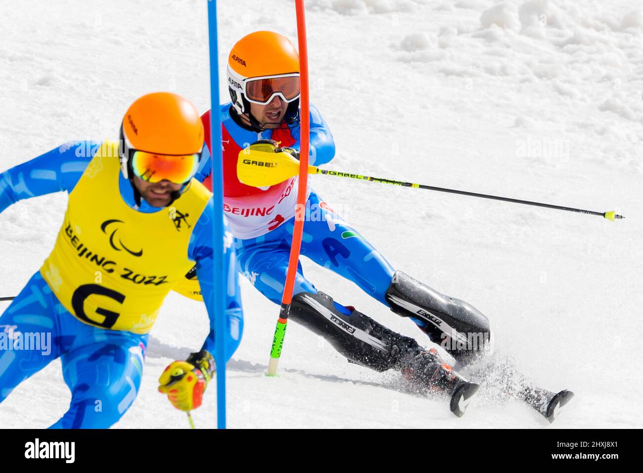 Beijing, China. 13th Mar, 2022. Paralympics, Para Alpine Skiing, Men ...
