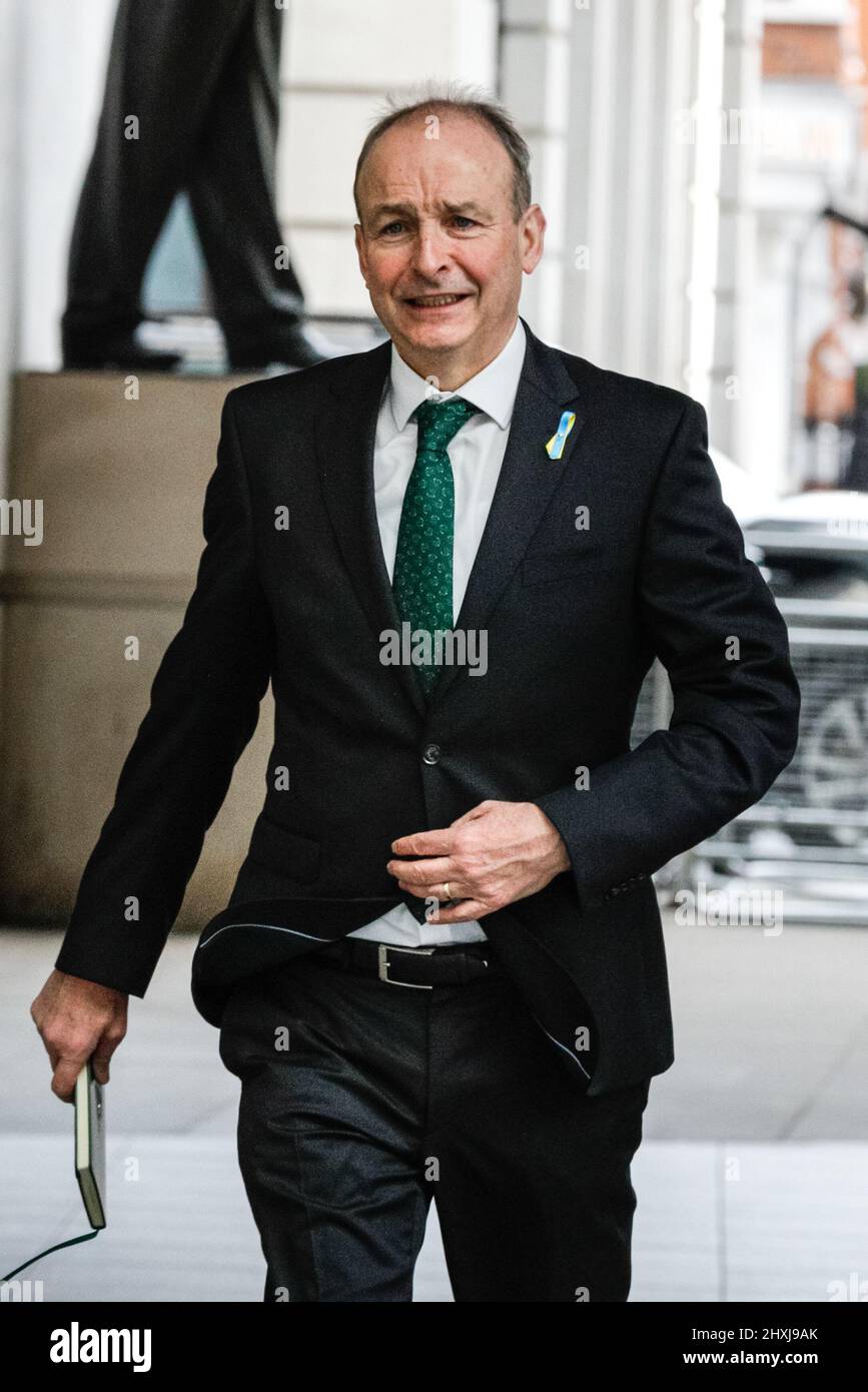 London, UK. 13th Mar, 2022. Micheál Martin, Irish Taoiseach (Prime ...