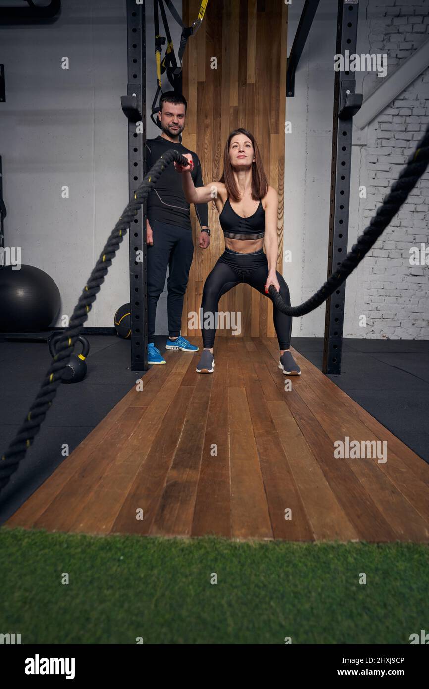 Fitness ropes hi-res stock photography and images - Alamy