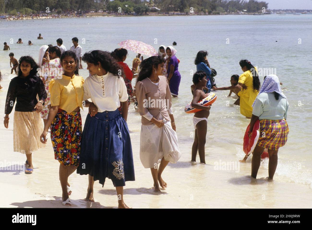 Ganga asna indian feast blue bay mauritius island bath Stock Photo - Alamy