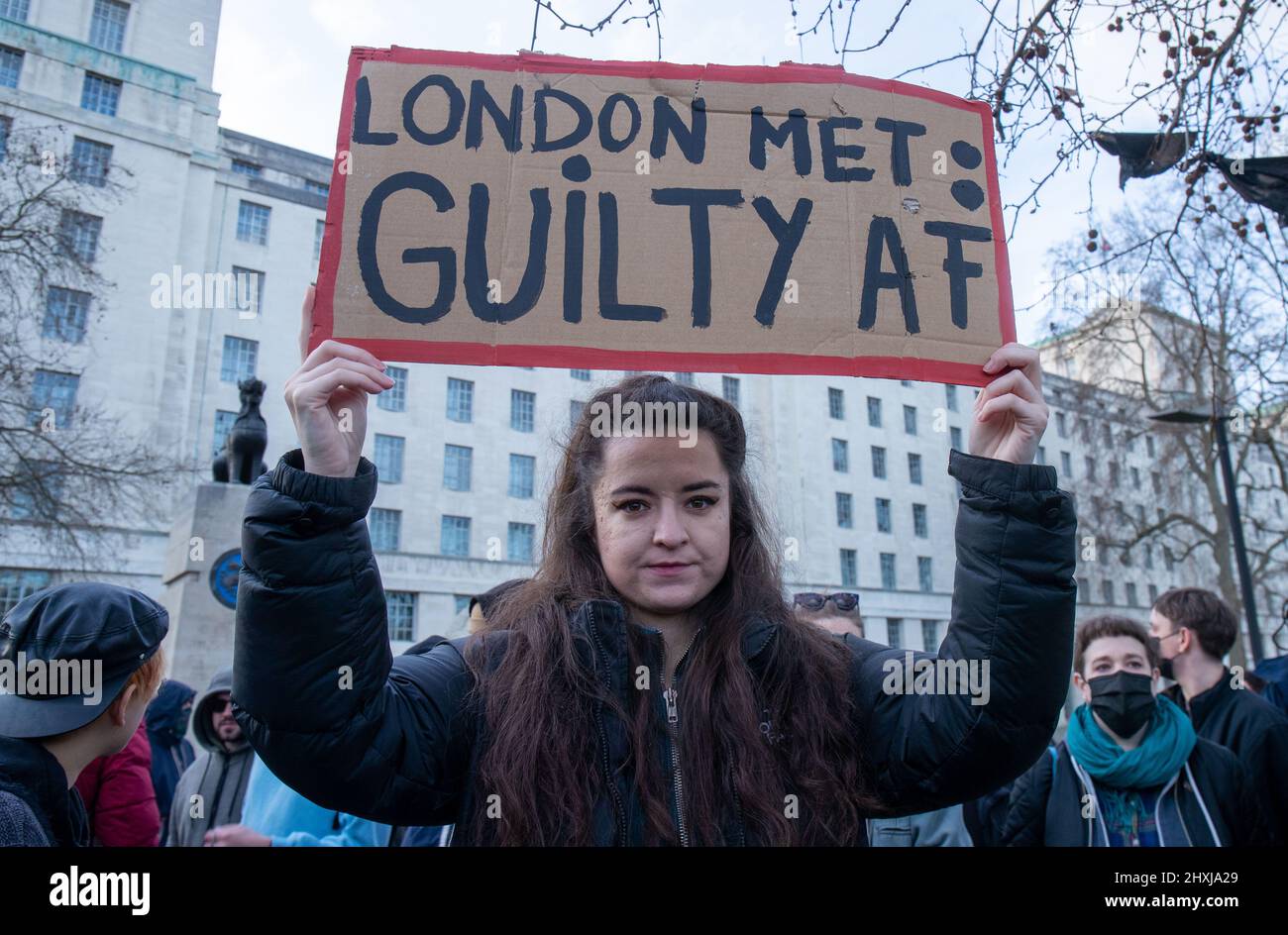 LONDON, MARCH 12 2022, Sisters Uncut hold a protest to mark a year ...