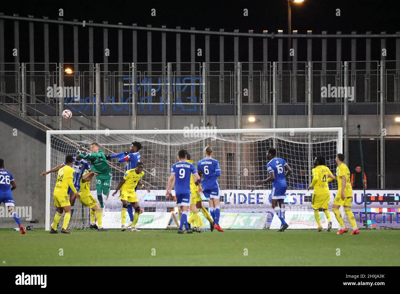 Action during the French championship Ligue 2 football match between ...