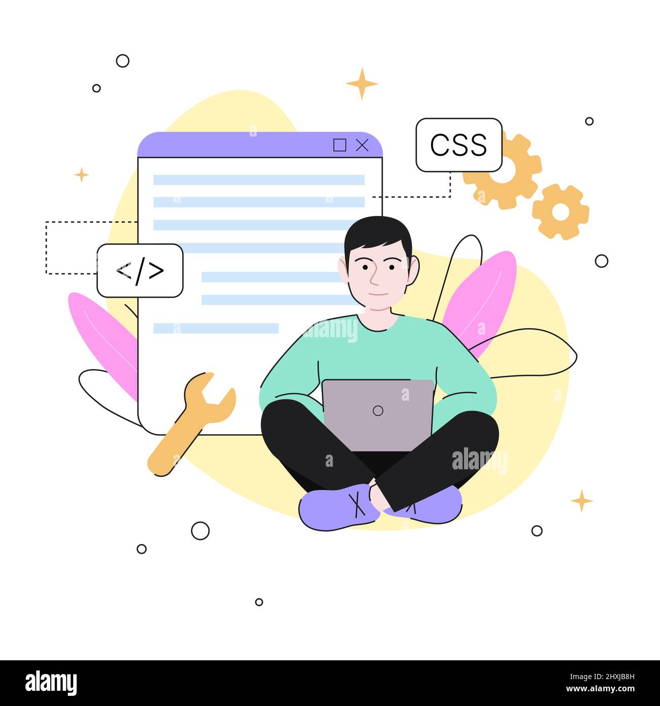 Programmer Graphic Illustration. Abstract Design. Vector illustration ...