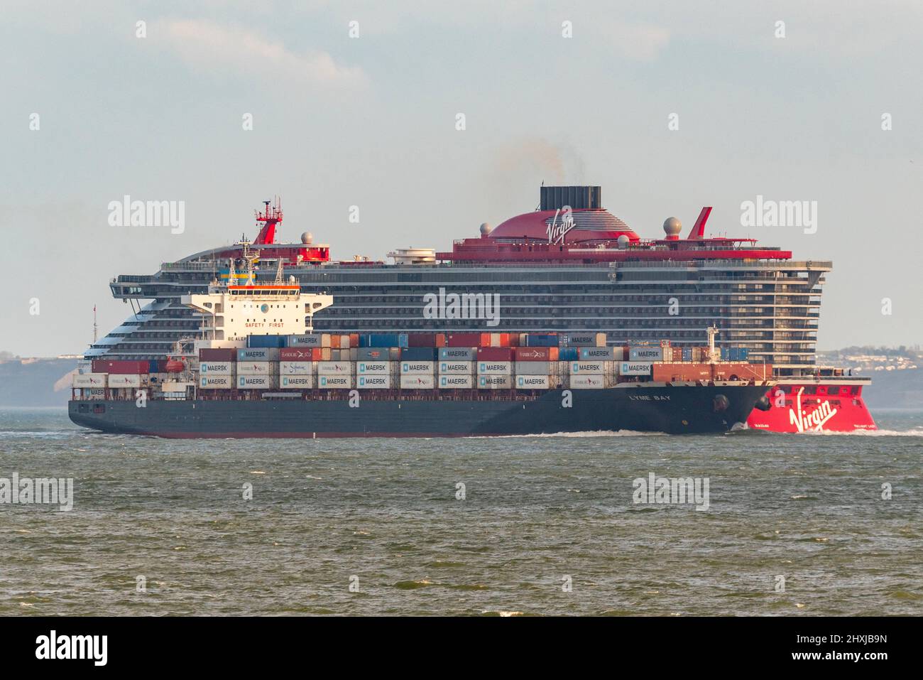 Valiant Lady, new cruise ship for Virgin Voyages seen heading out to ...