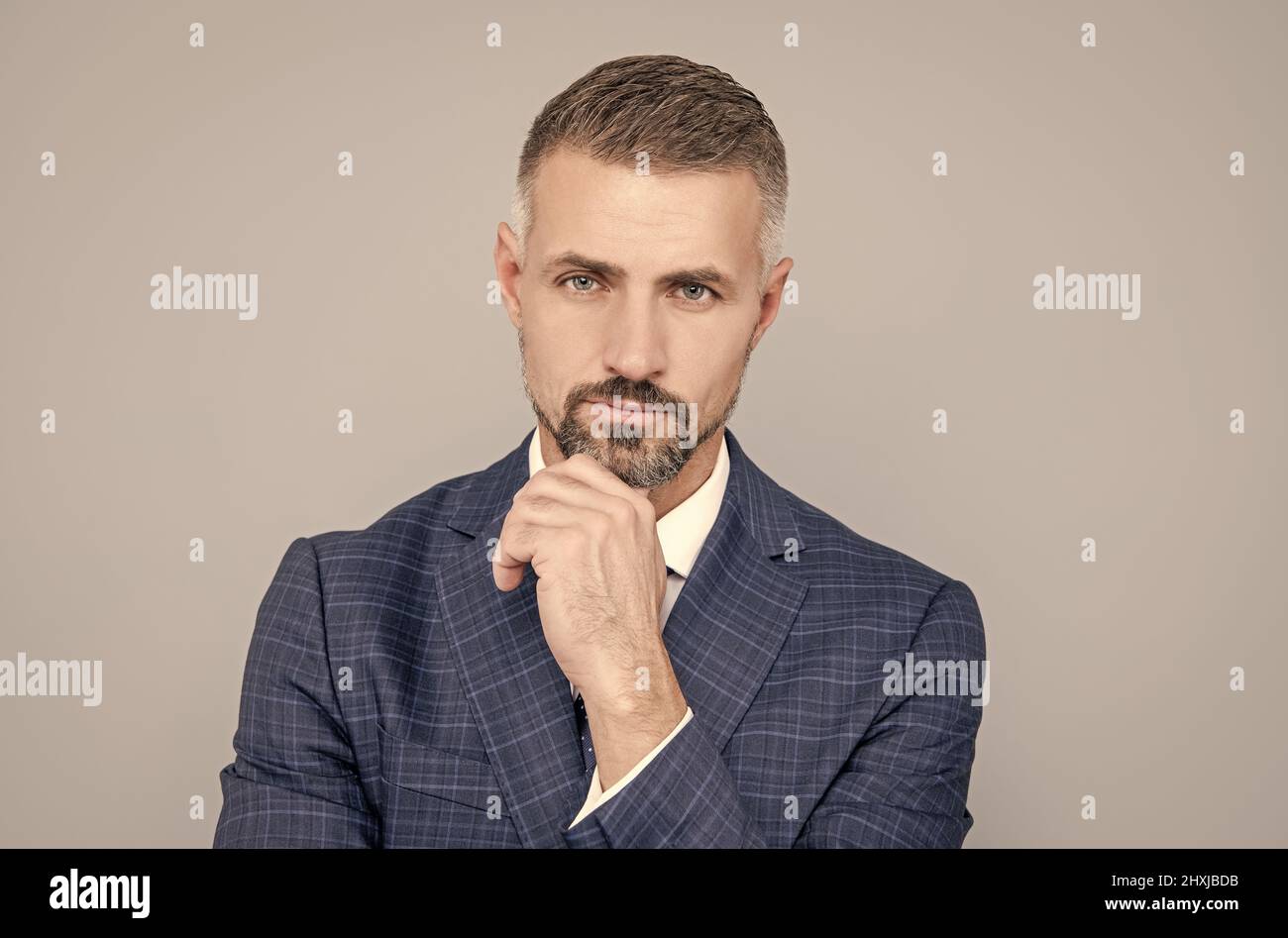 business success. successful man in businesslike suit. male formal ...