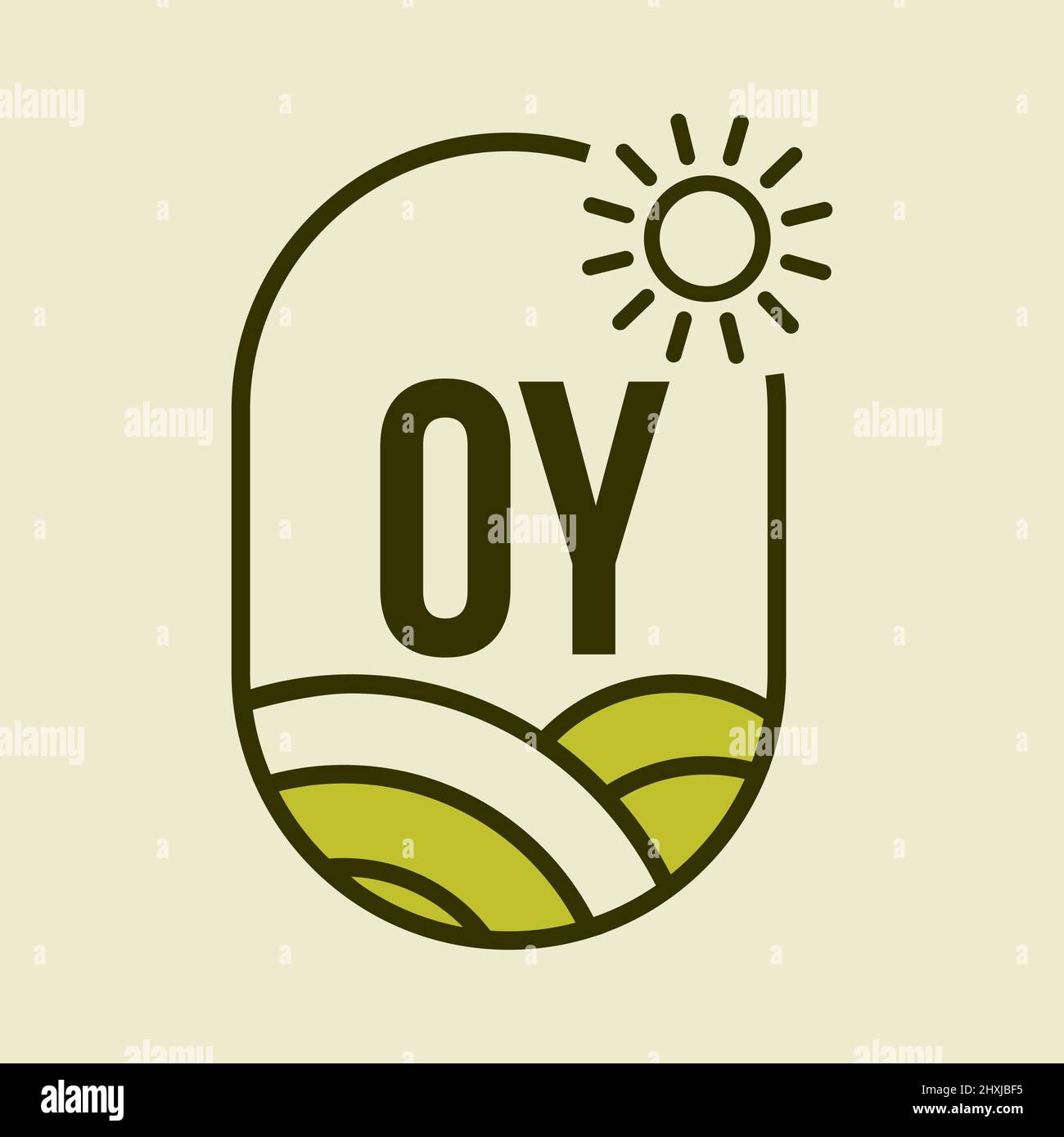 Agriculture Logo On Letter OY Emblem Template. Letter OY Agro Farm ...