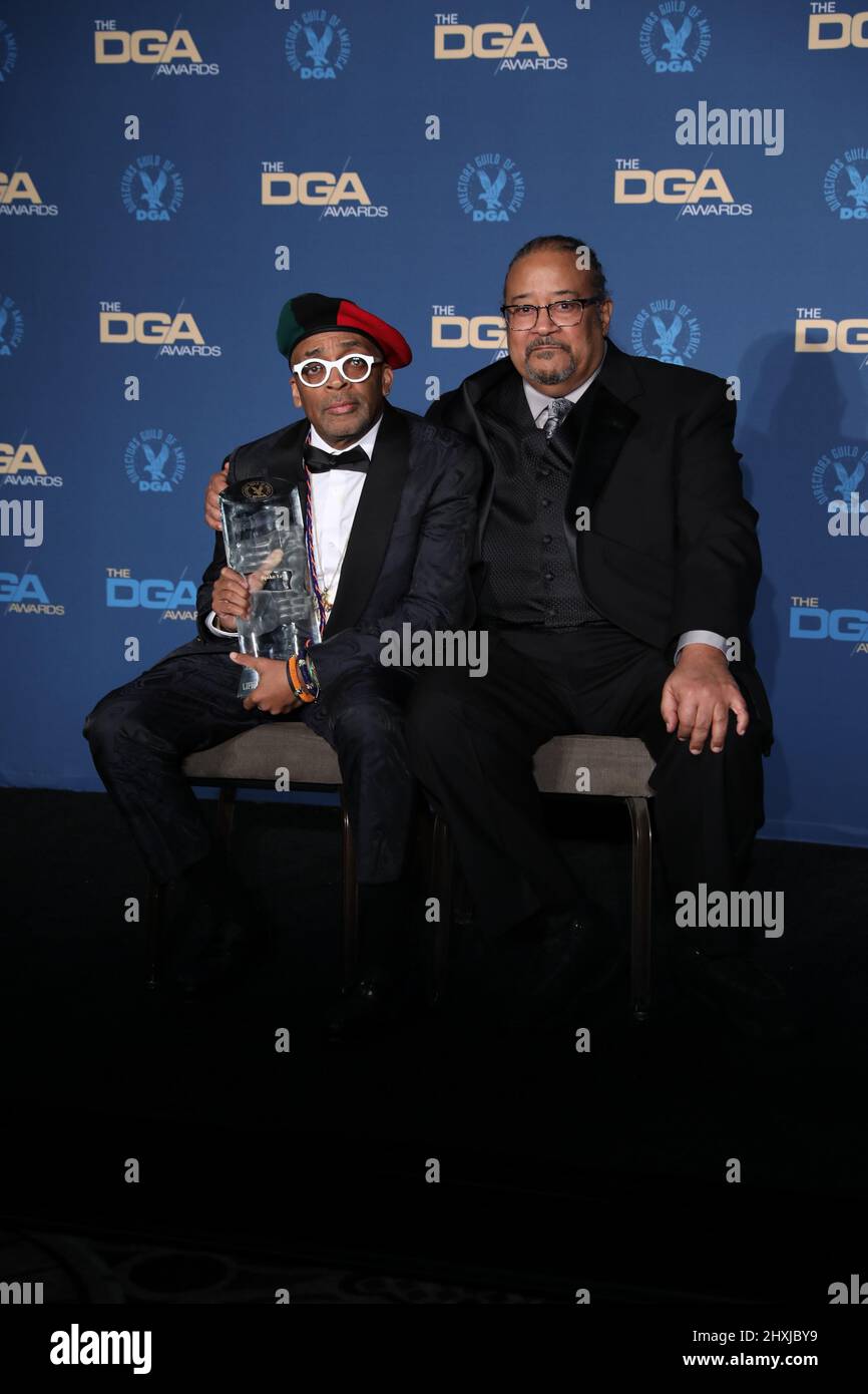 Spike Lee and Ernest R. Dickerson in the press room during the 74th ...