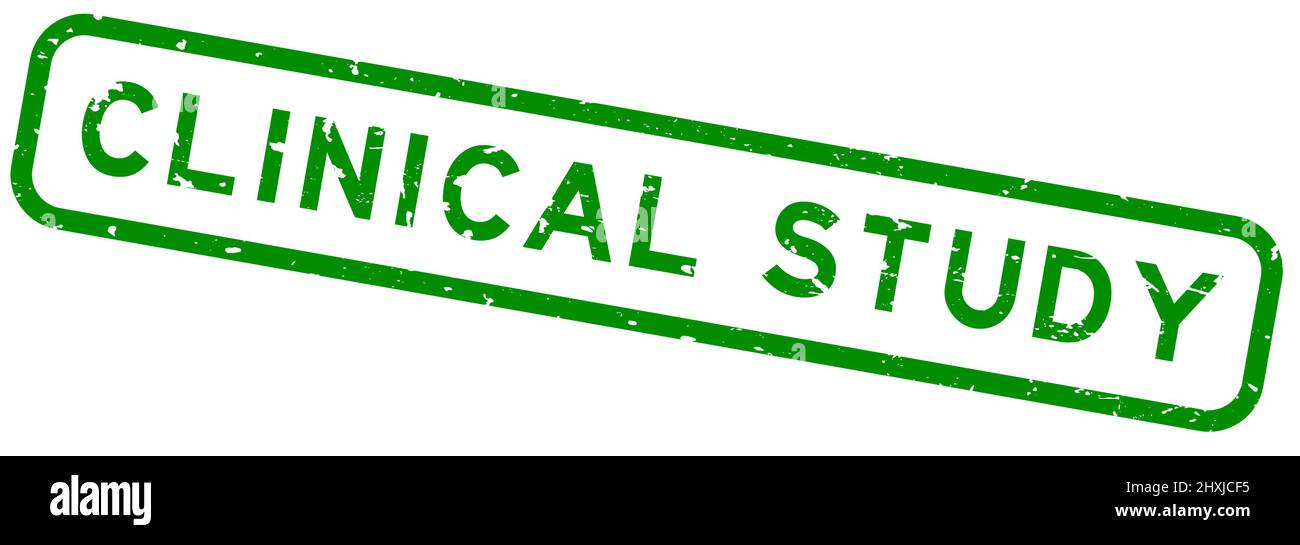 Grunge green clinical study word square rubber seal stamp on white background Stock Vector Image ...