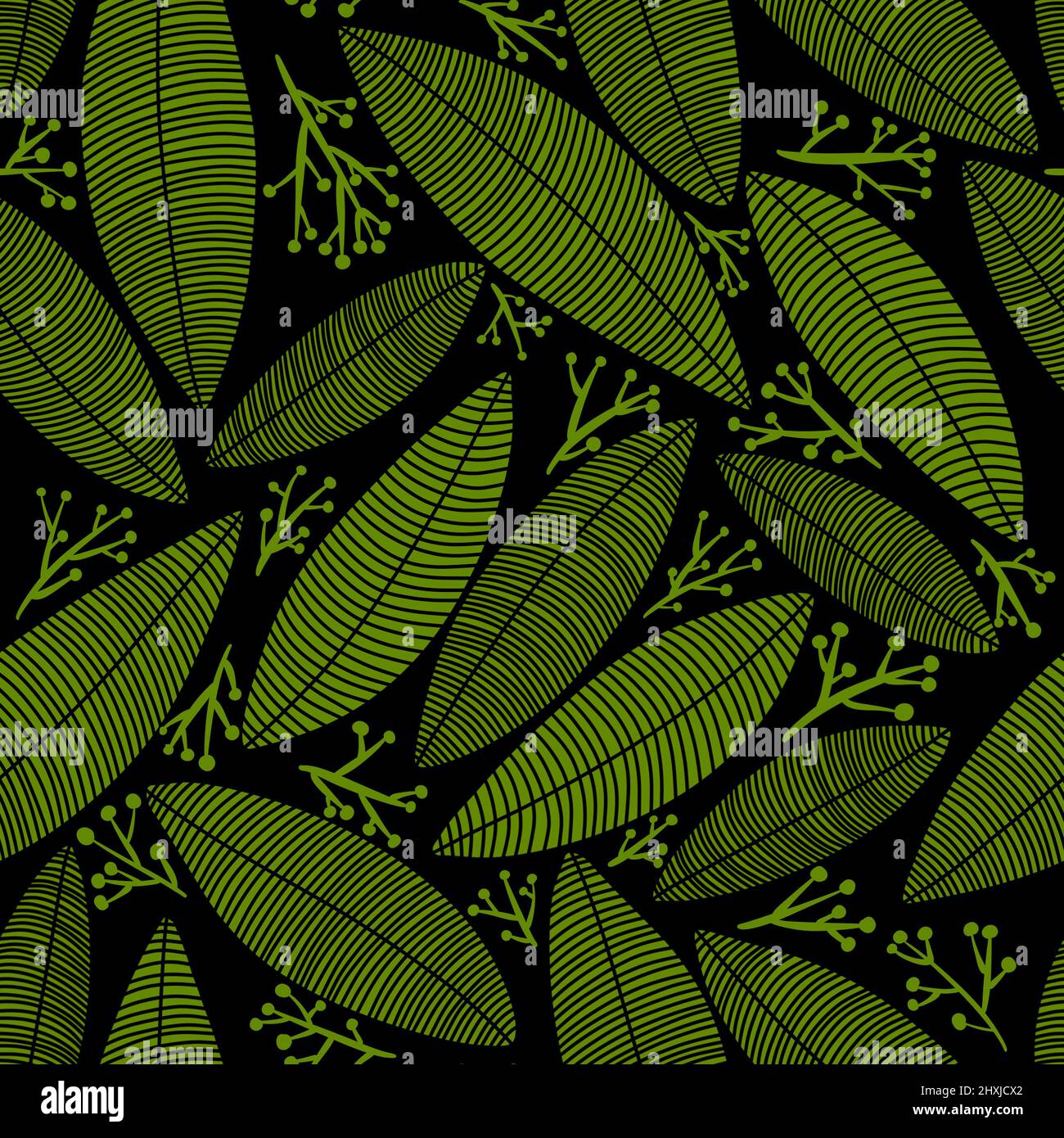 Seamless leaves and branches pattern for fabrics and textiles and cards ...