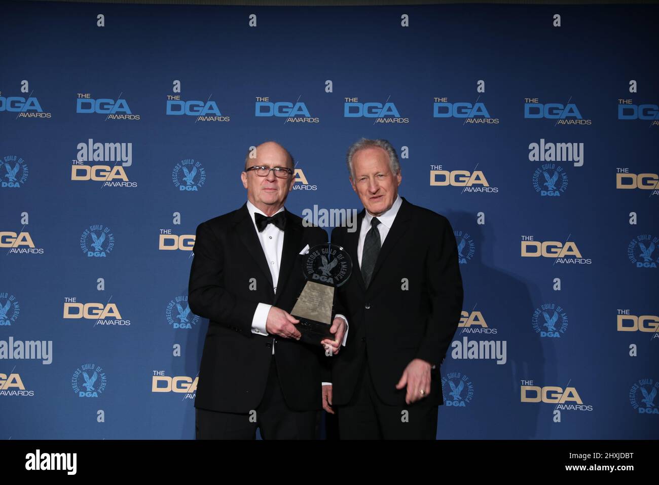 Joseph P. Reidy and Michael Mann in the press room during the 74th ...