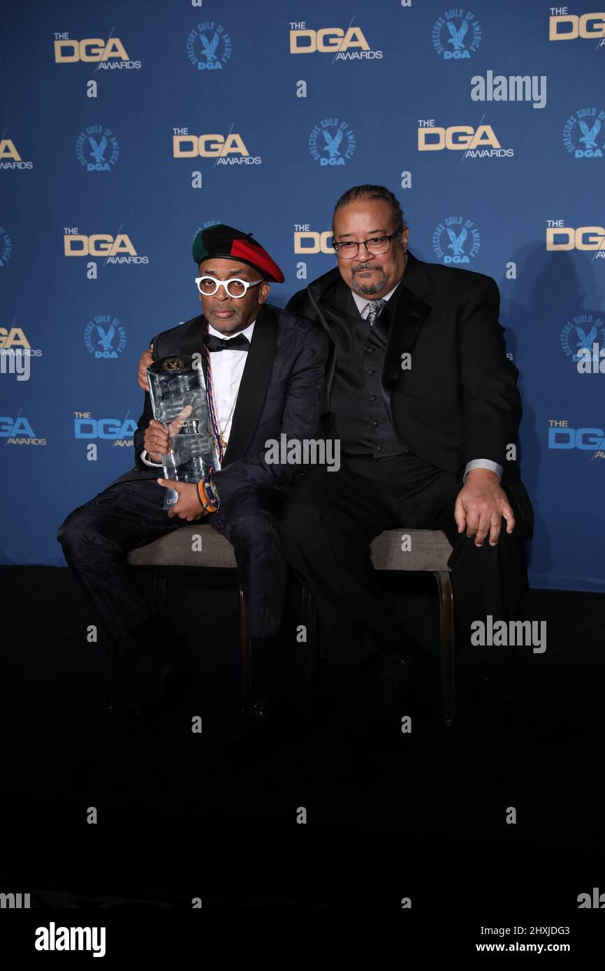 Spike Lee and Ernest R. Dickerson in the press room during the 74th ...