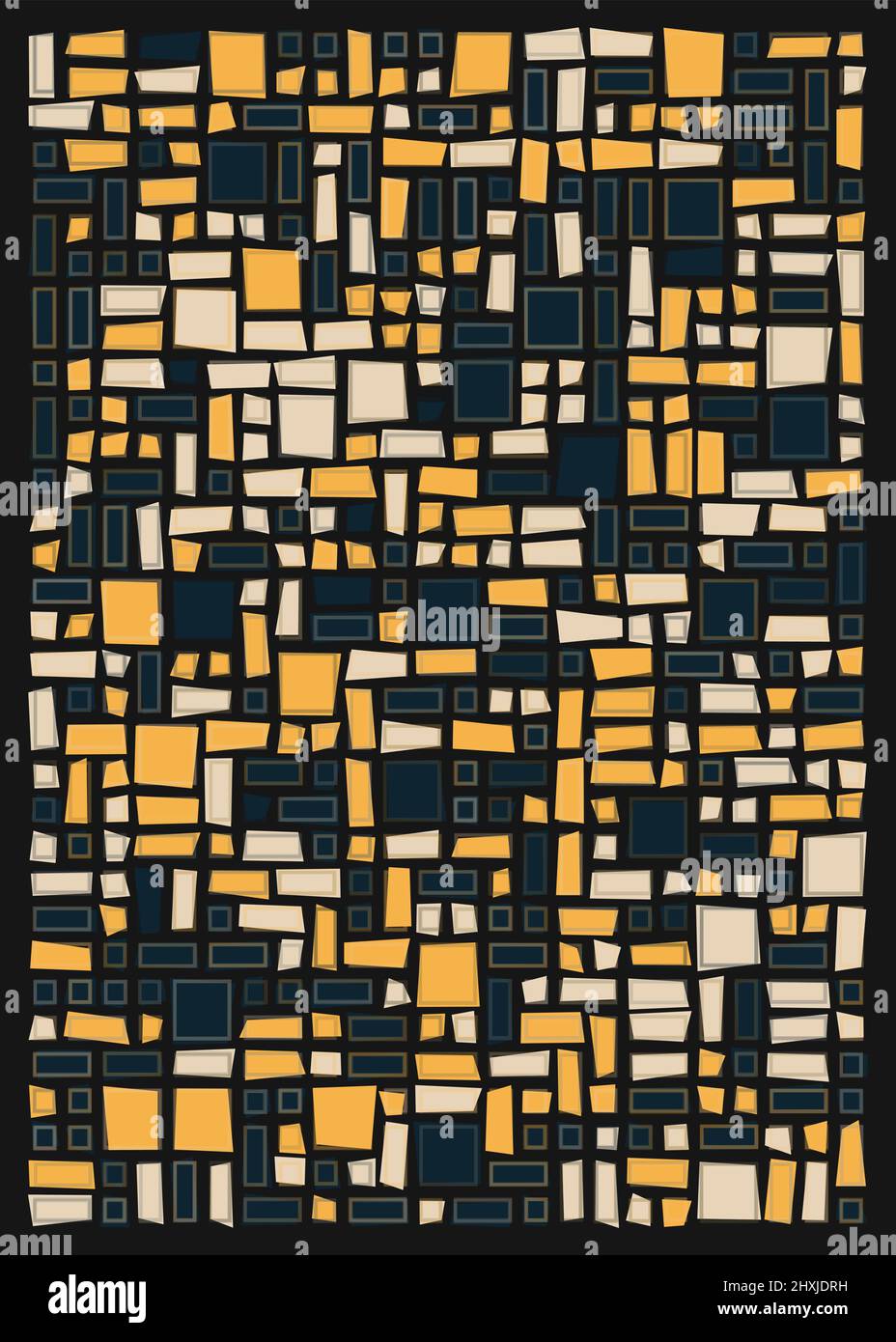 Abstract Offset Quads generative art background art illustration Stock ...