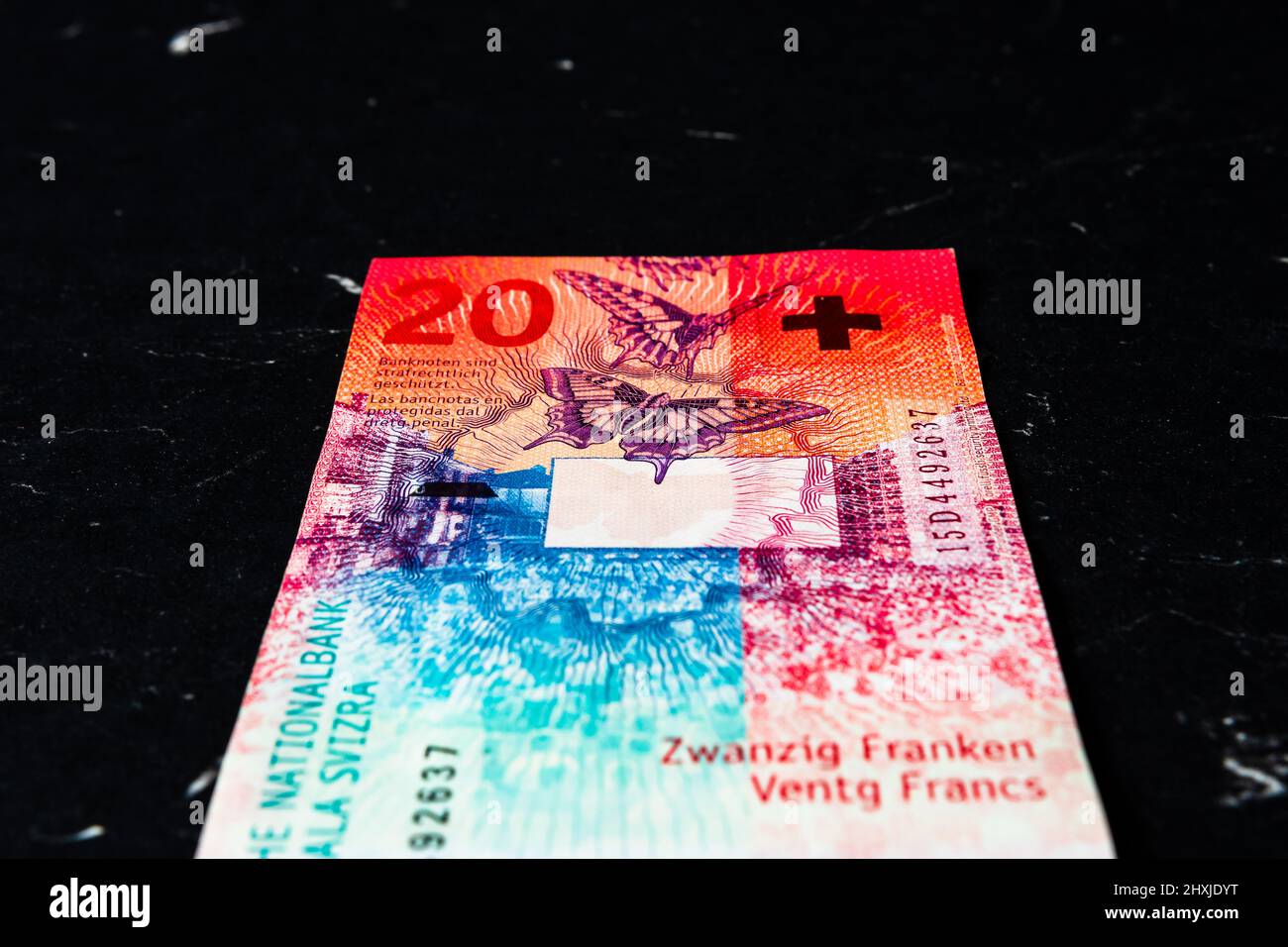 Swiss franc banknote. CHF currency, world money concept Stock Photo - Alamy