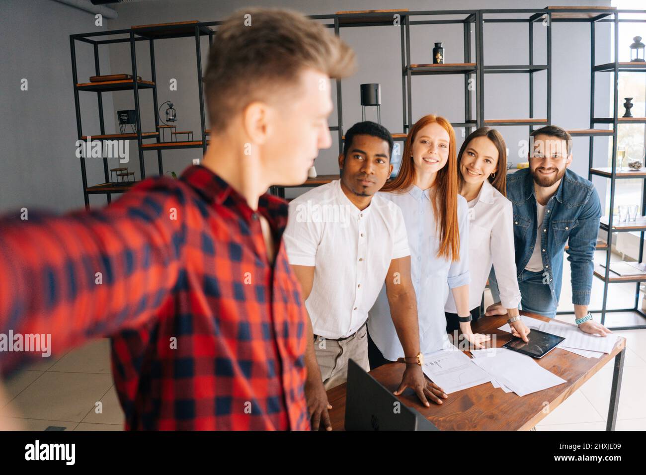 Team selfie hi-res stock photography and images - Alamy