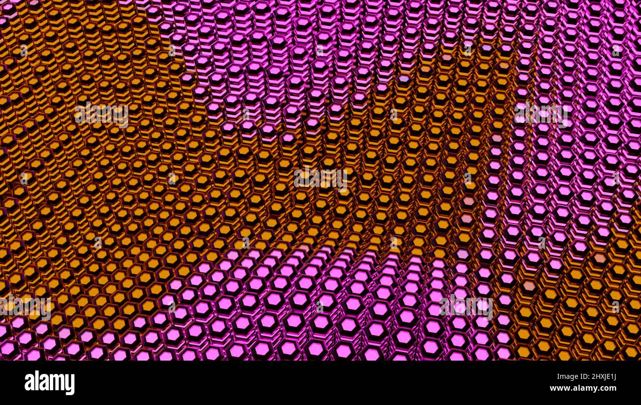 Virtual surface with moving waves from points. Design. 3D wave ...