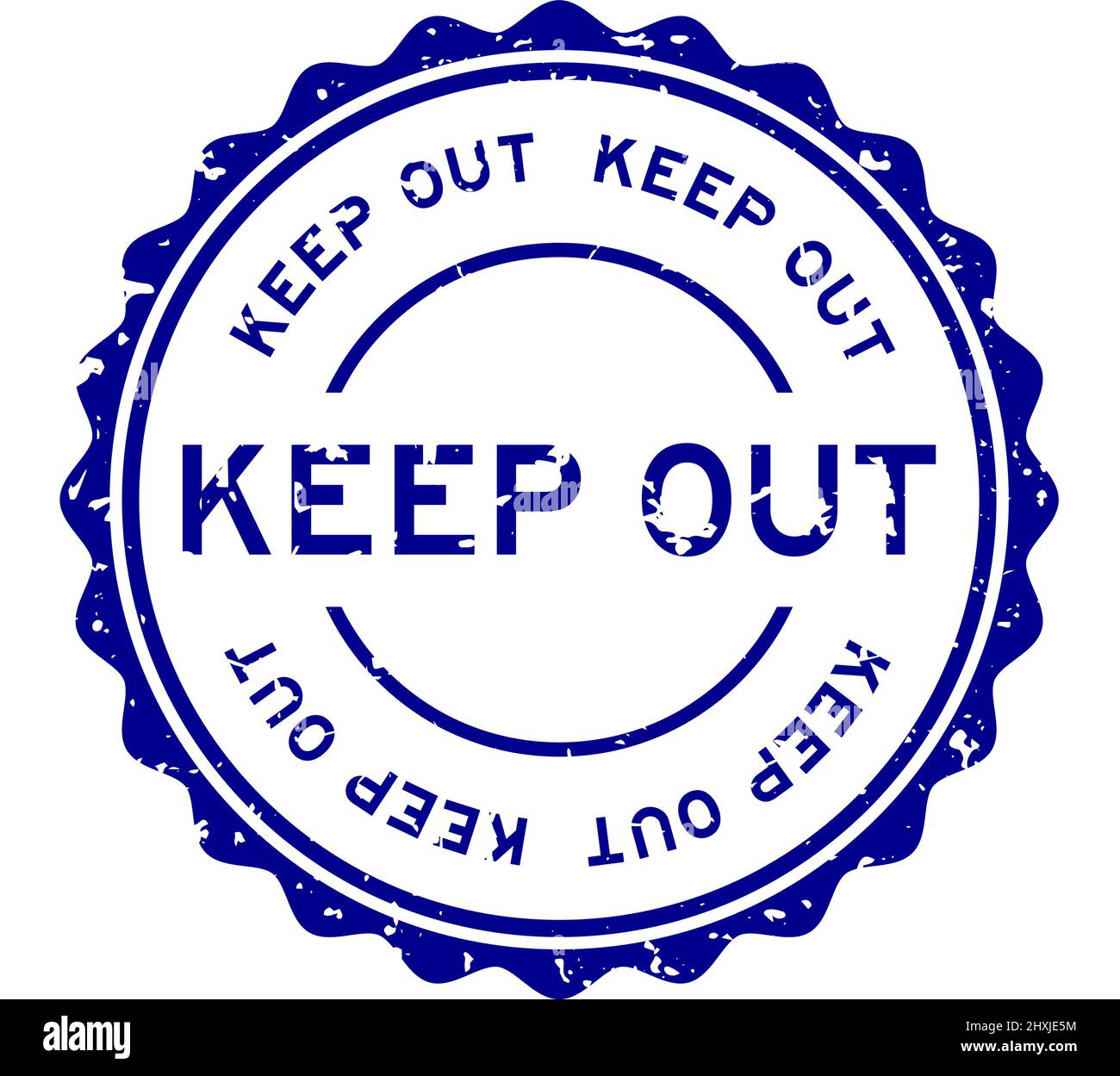 Grunge Blue Keep Out Word Round Rubber Seal Stamp On White Background grunge-blue-keep-out-word-round-rubber-seal-stamp-on-white-background