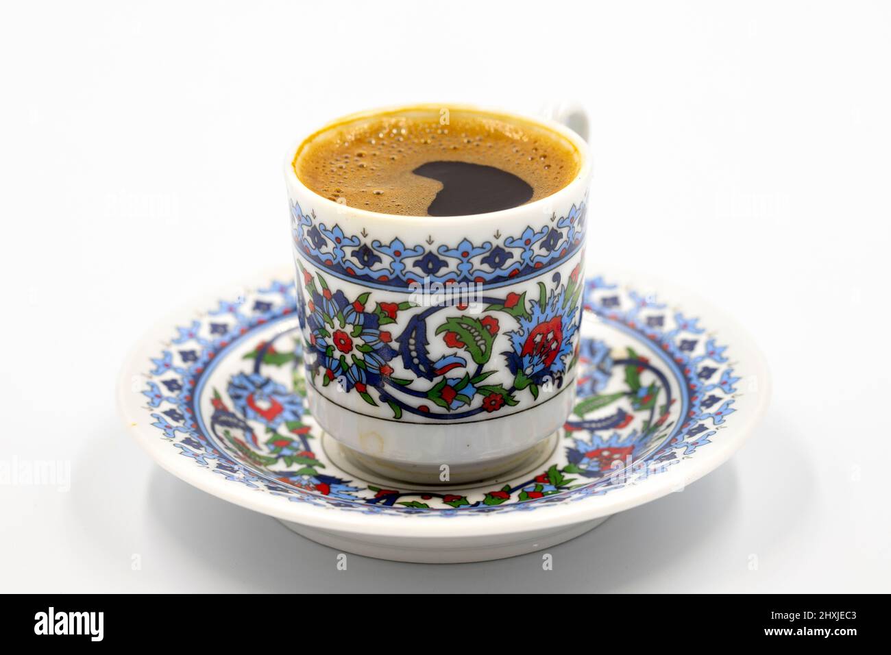 Turkish coffee isolated on white background. Traditional Turkish ...