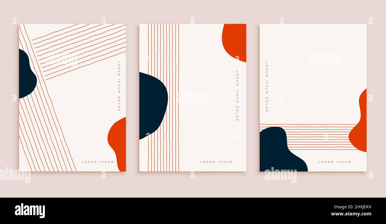 minimal hand drawn red black poster design with text space Stock Photo ...