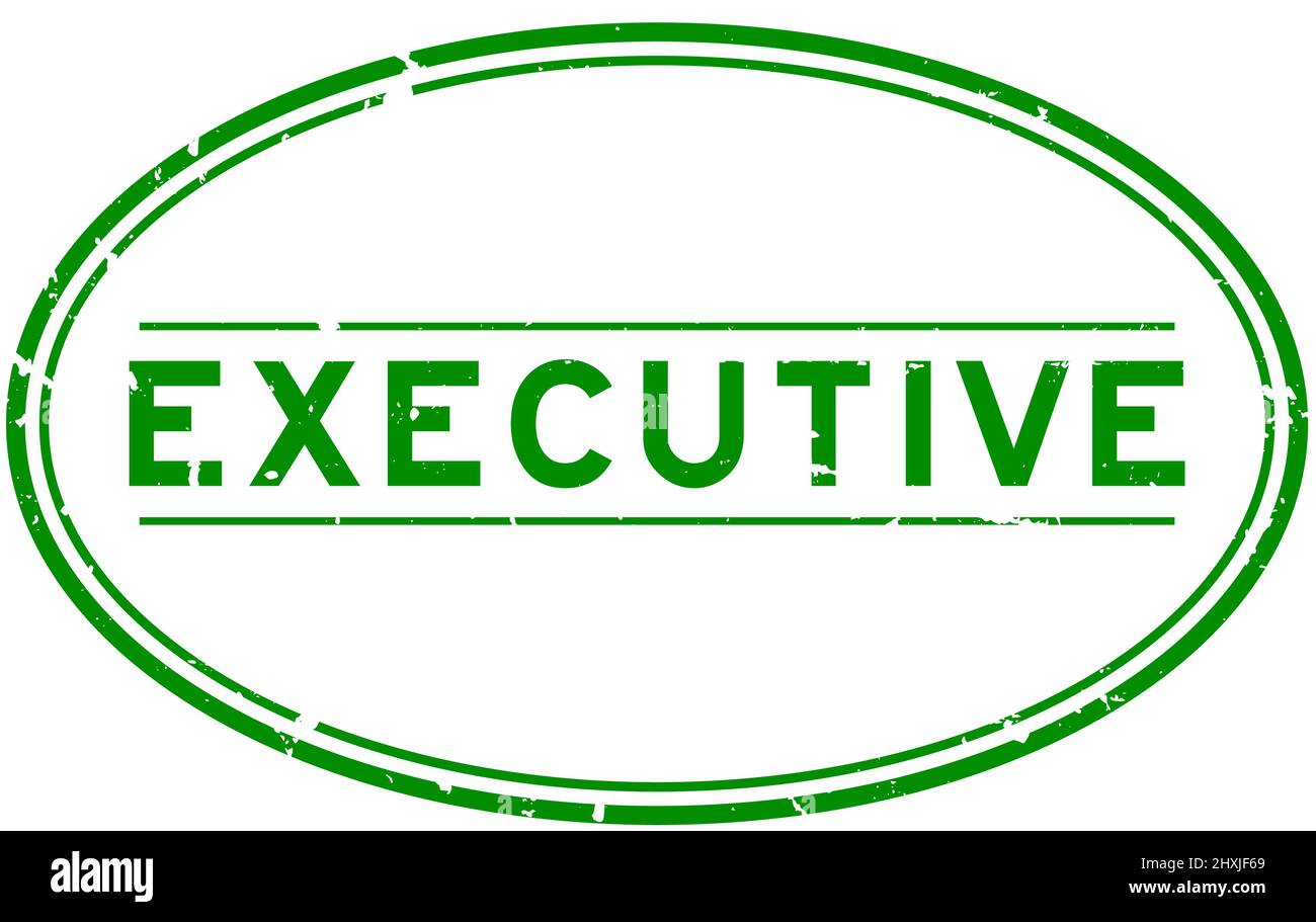Grunge green executive word oval rubber seal stamp on white background Stock Vector Image & Art ...