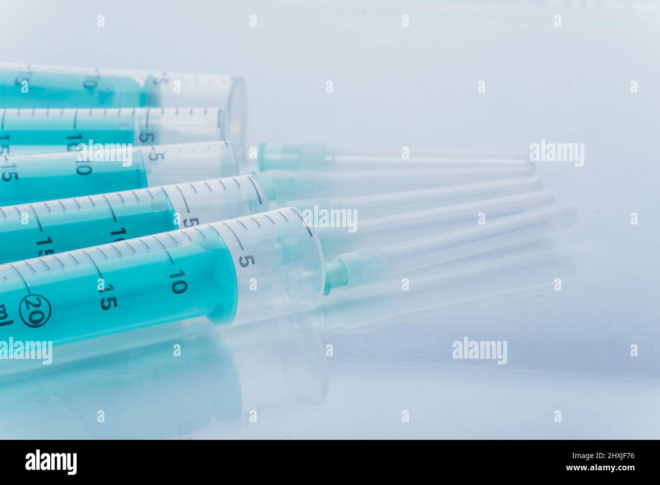 Medicine, Injection, vaccine and disposable syringe isolated, drug ...