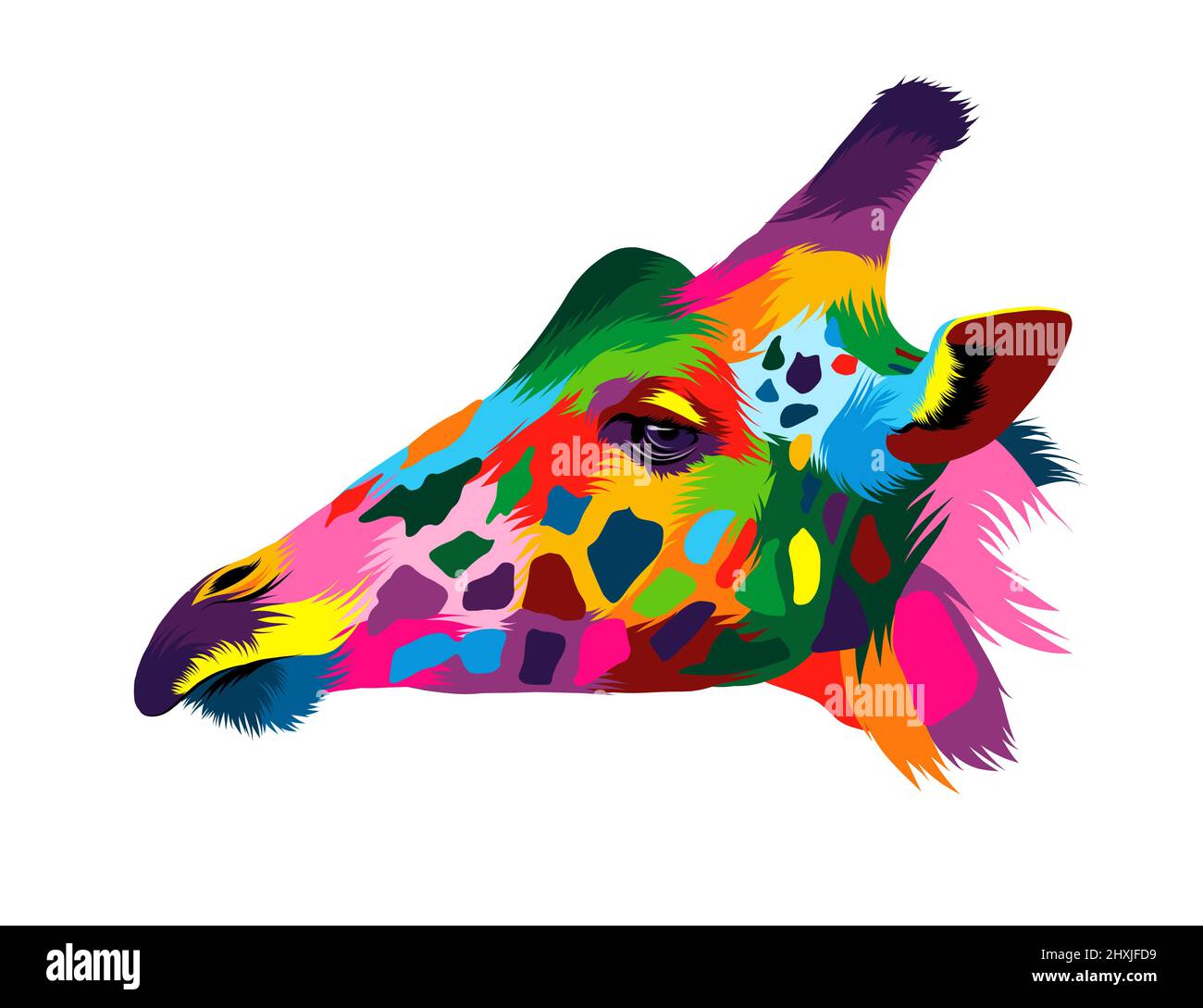 Giraffe Head Painting