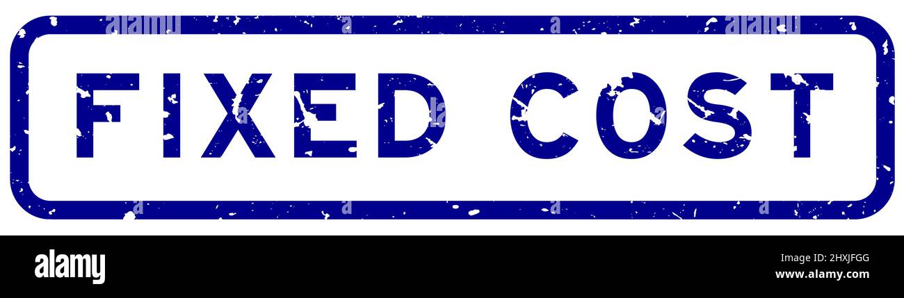 Grunge blue fixed cost word square rubber seal stamp on white background Stock Vector Image ...