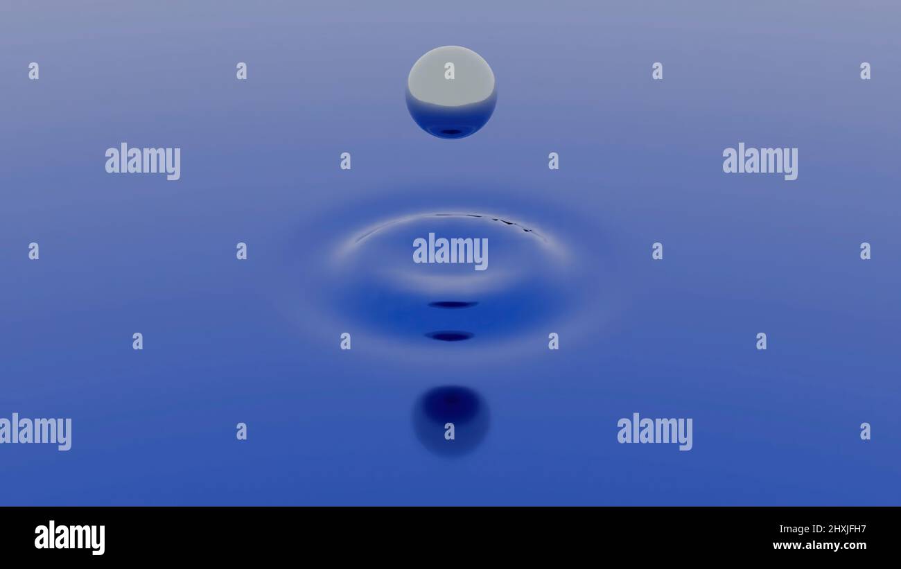 Colorful gradient animation of a sphere falling down and flying up ...