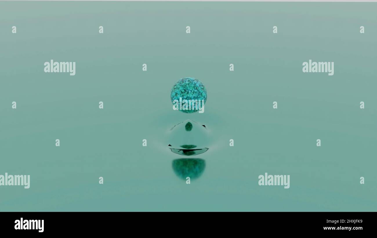 Abstract metal metaball on green hi-res stock photography and images ...