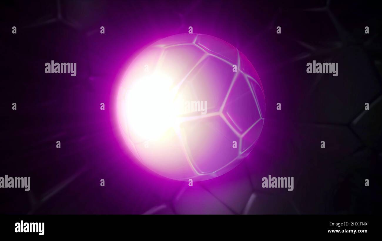 Glowing rotating ball on dark background with moving pattern. Motion ...