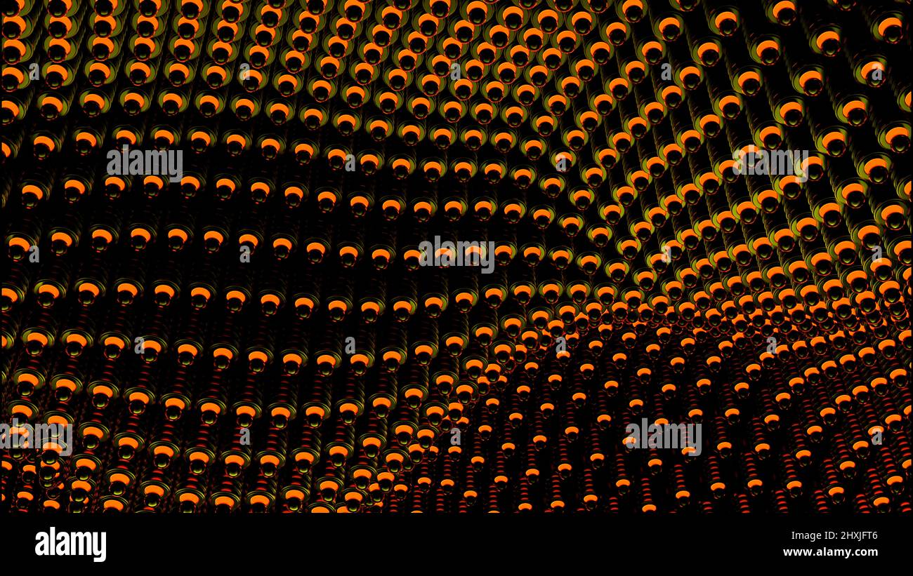 Abstract Shining Neon Waving Surface Creating Background Of Flowing