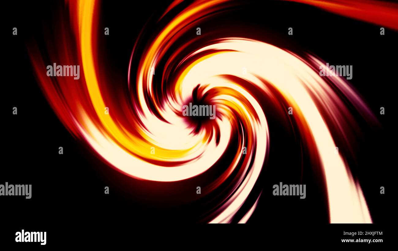 Dynamic animated colorful vortex, seamless loop. Motion. Top view of bright tornado with glowing ...