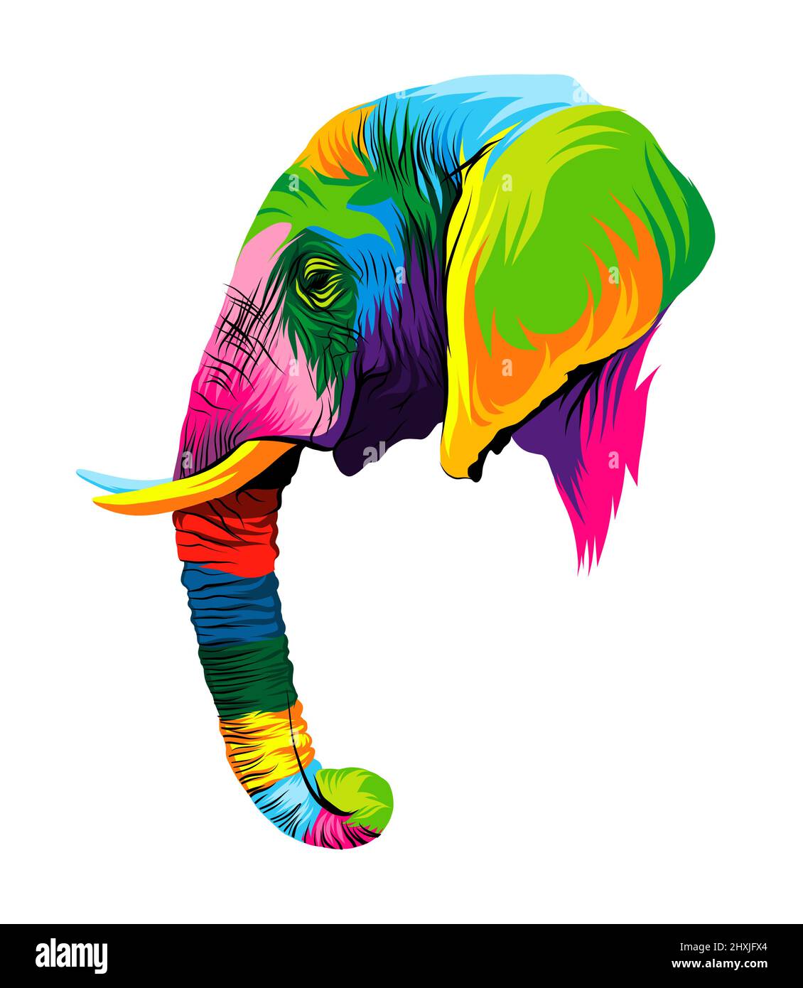Colorful Elephant Painting