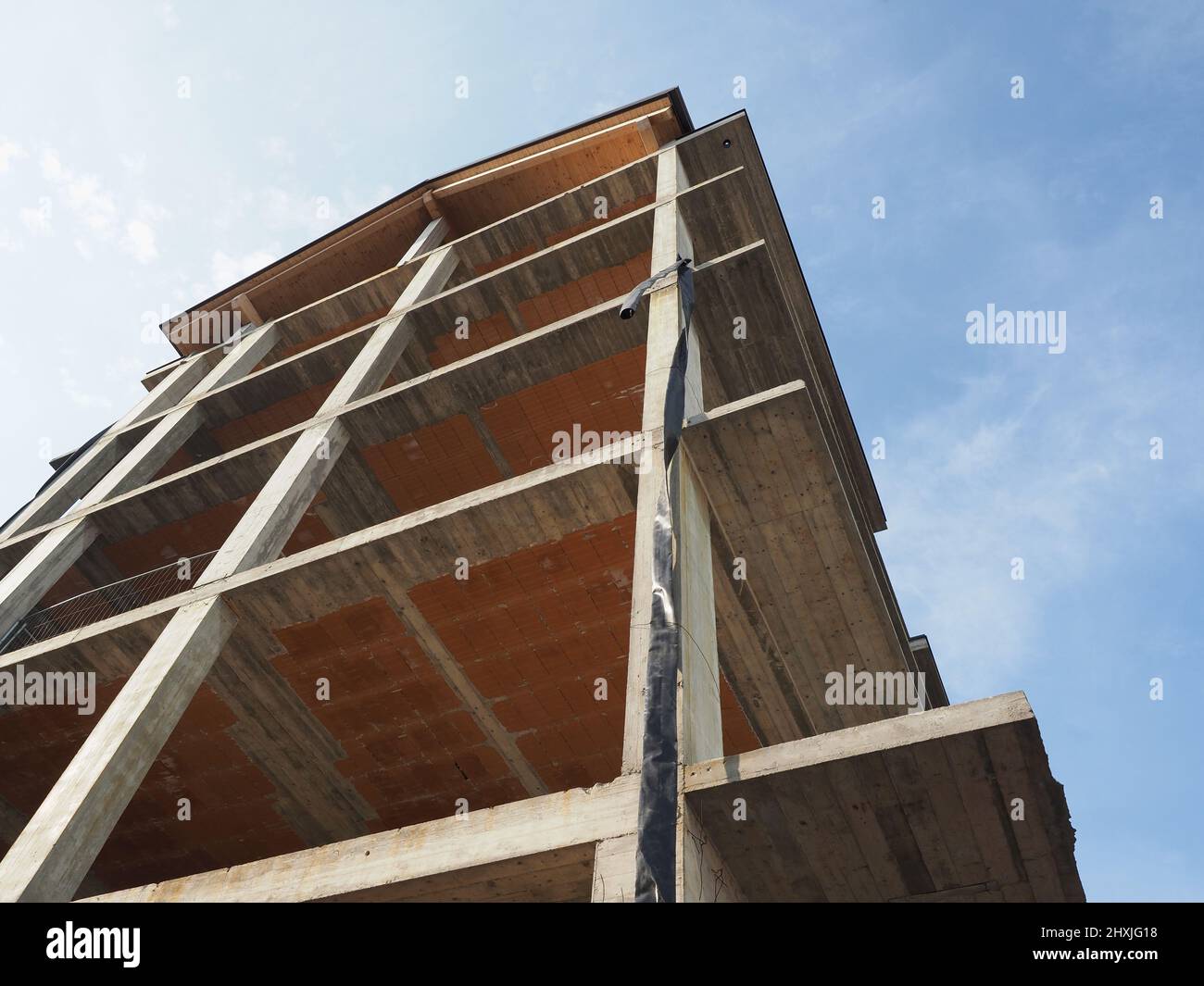structure of reinforced concrete building during construction Stock ...