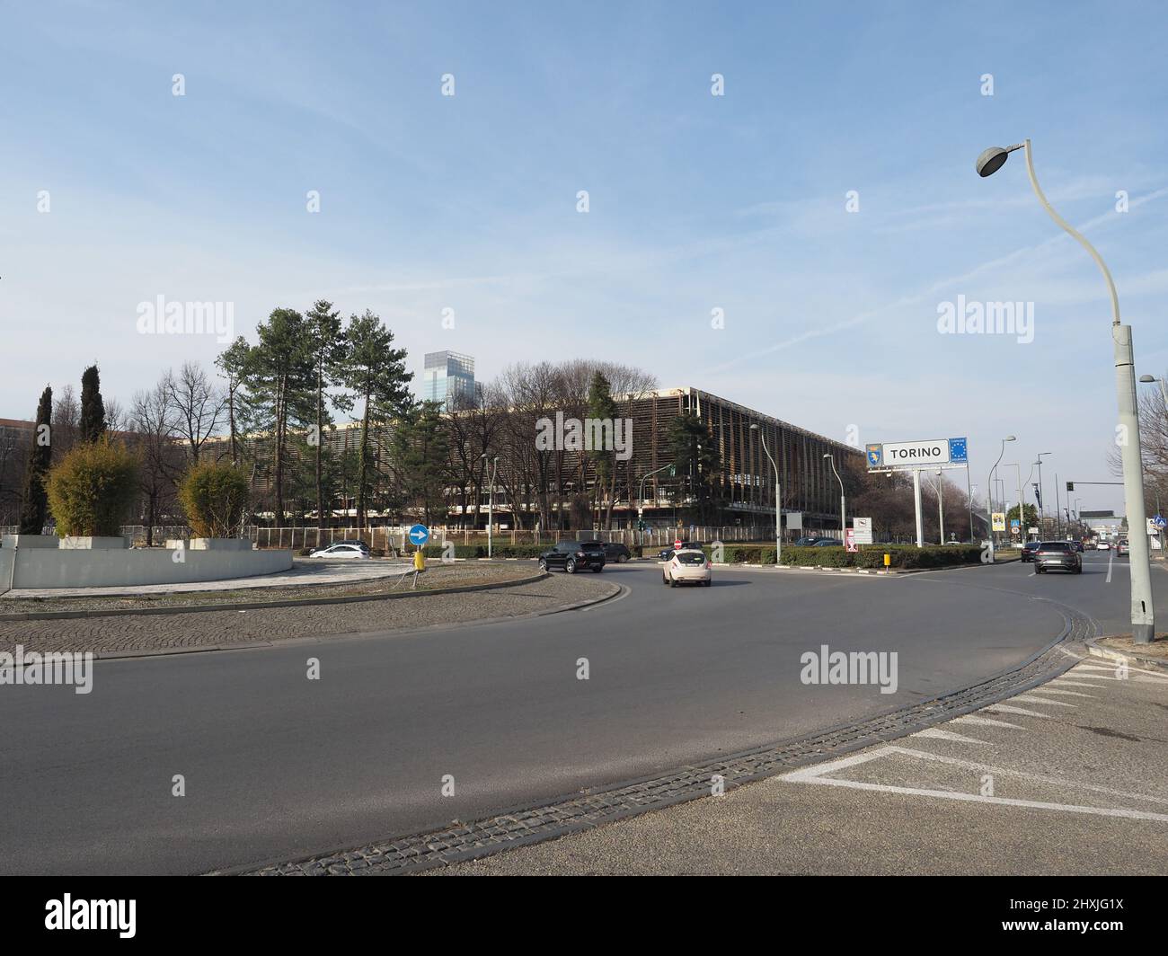 TURIN, ITALY - CIRCA FEBRUARY 2022: Ruins of Palazzo del Lavoro ...
