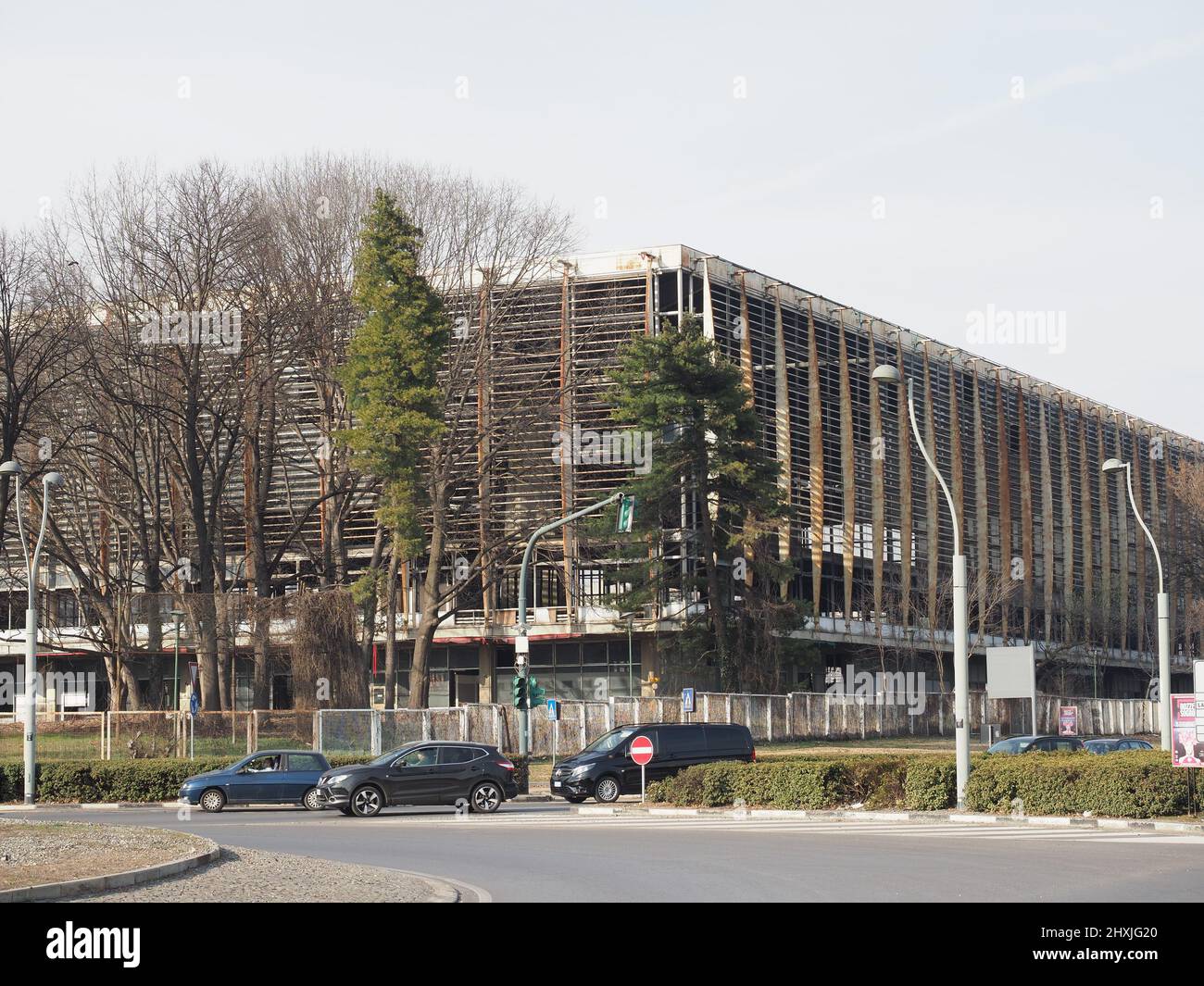 TURIN, ITALY - CIRCA FEBRUARY 2022: Ruins of Palazzo del Lavoro ...