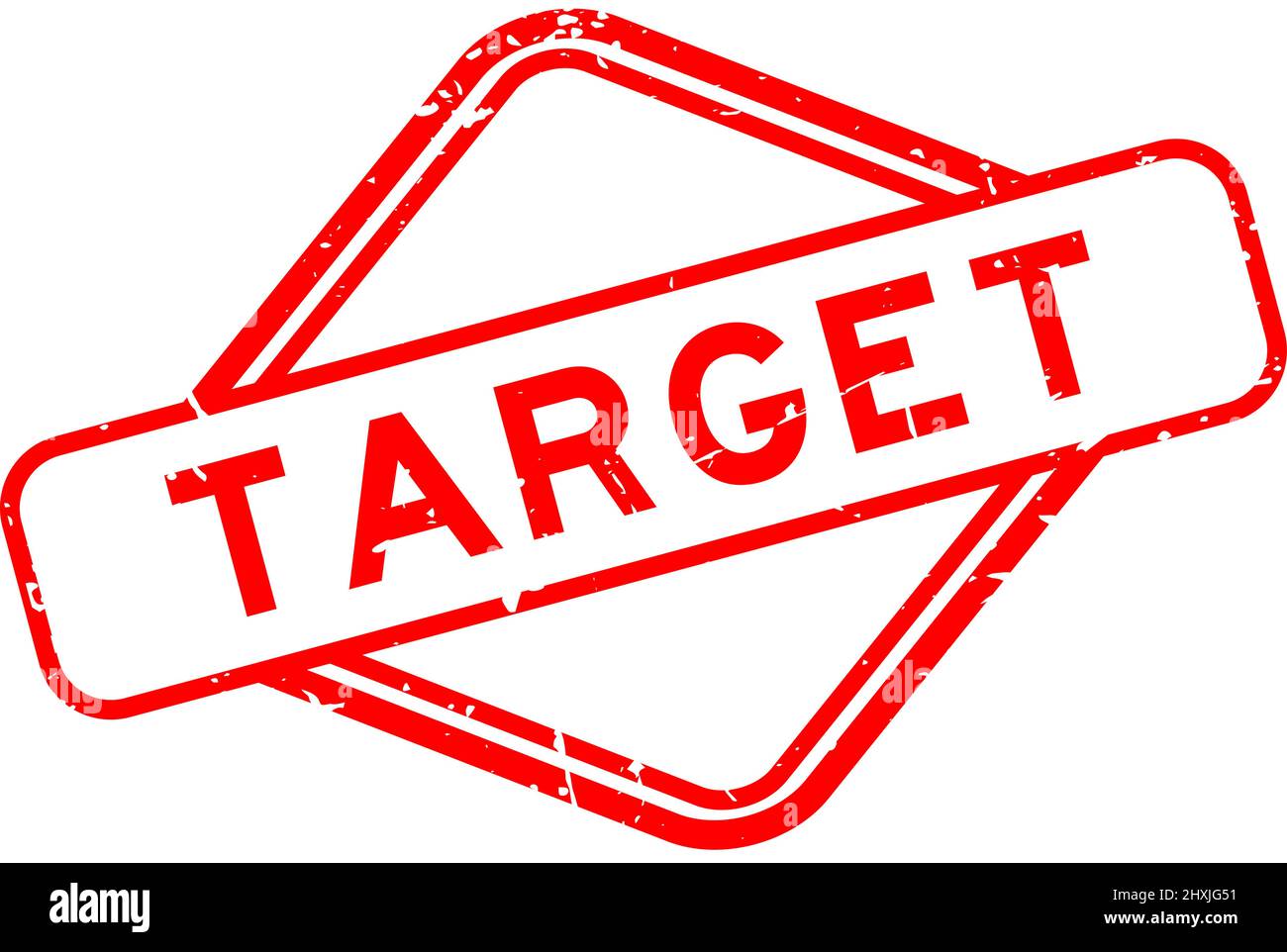 Grunge red target word rubbber seal stamp on white background Stock ...