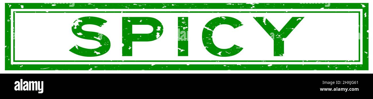 Grunge green spicy word square rubber seal stamp on white background Stock Vector Image & Art ...